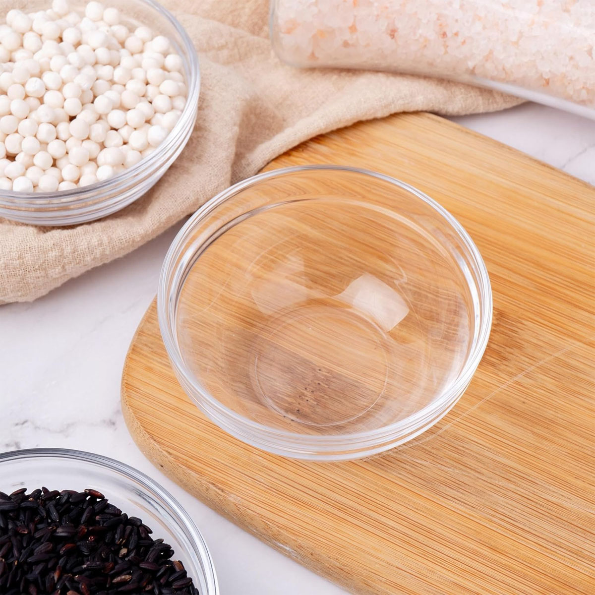 Set Of Glass Bowls With Airtight Lid | Microwave And Dishwasher Safe ...