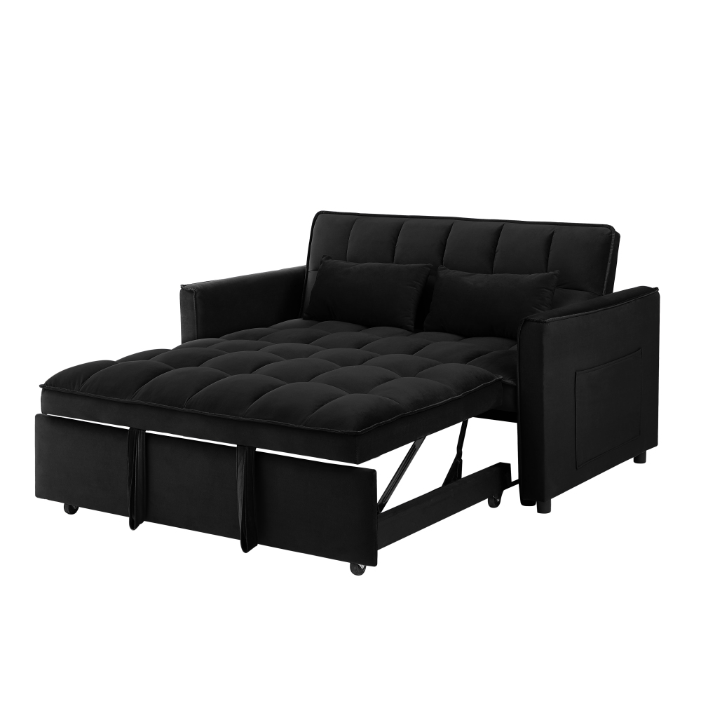 3 in 1 Convertible Sofa Bed Modern Velvet Double Sofa Futon - Temu