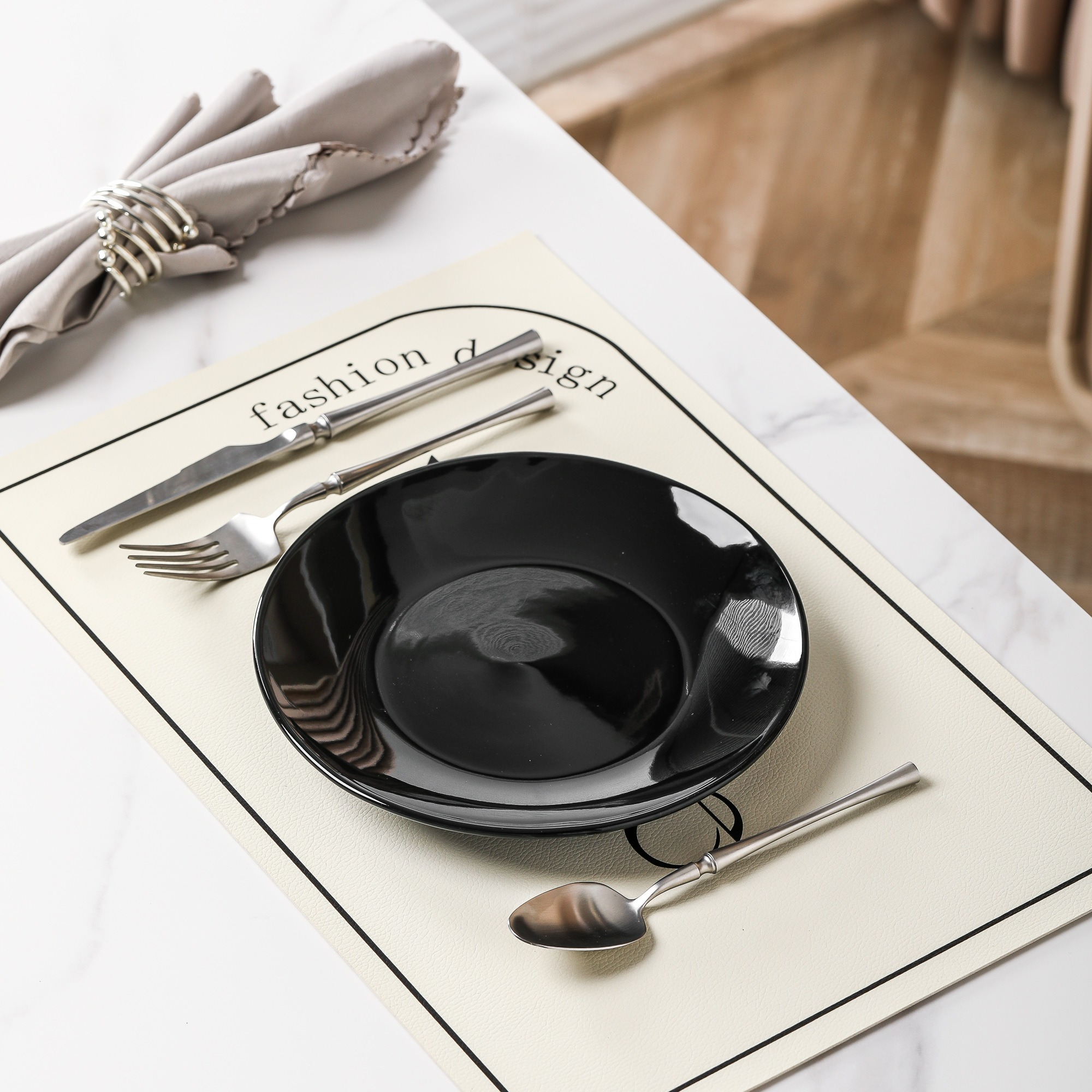 Black Ceramic Porcelain Dinnerware Tableware Dinner Set - Temu