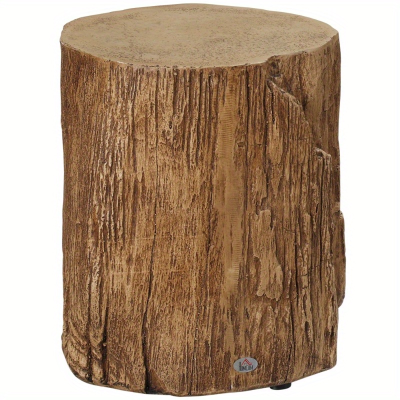 Tree Stump Stool Decorative Side Table Round Tabletop - Temu