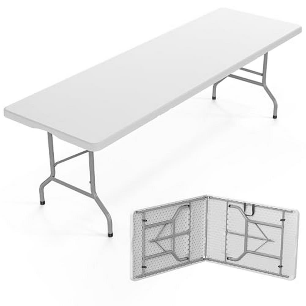 Folding Table Portable Collapsible Plastic White Long Table - Temu