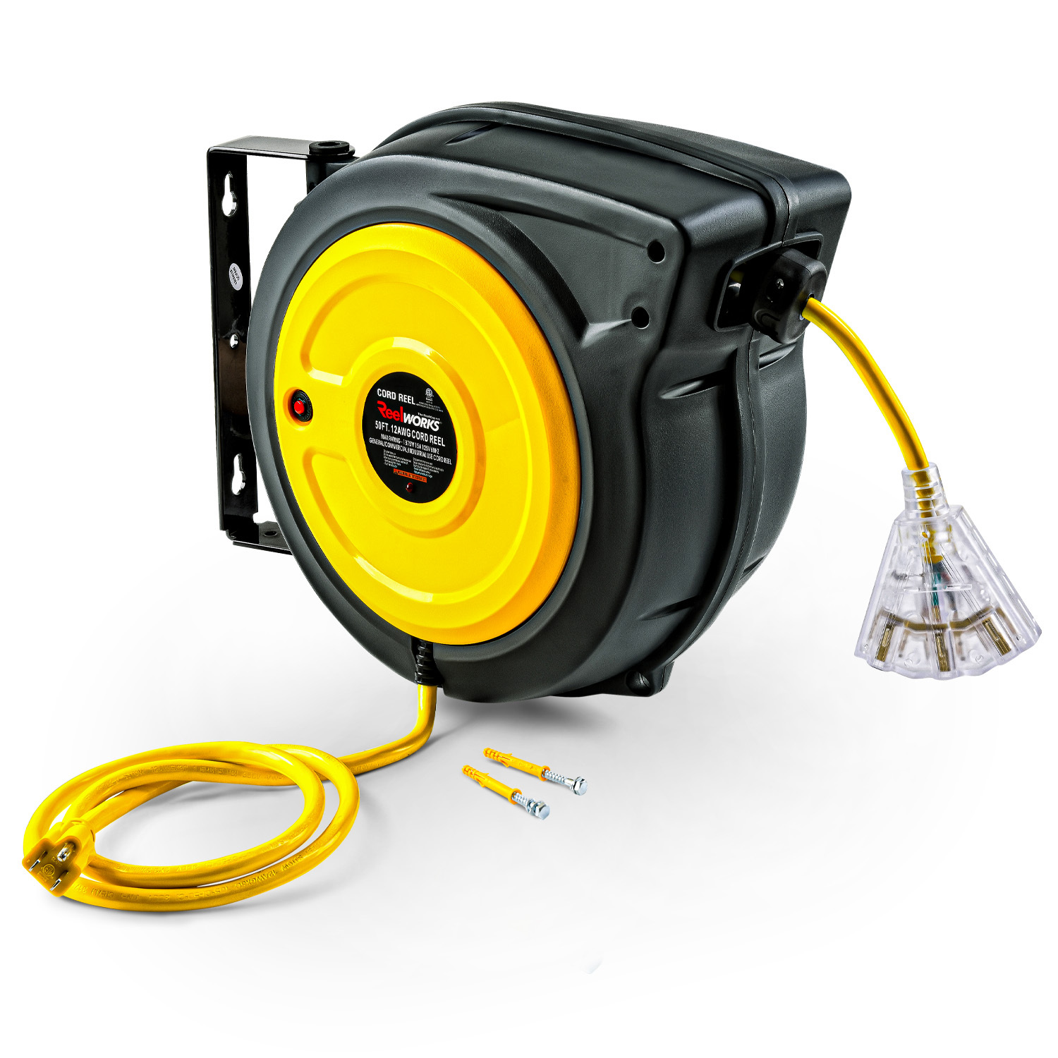 retractable extension cord reel sold on Temu United States