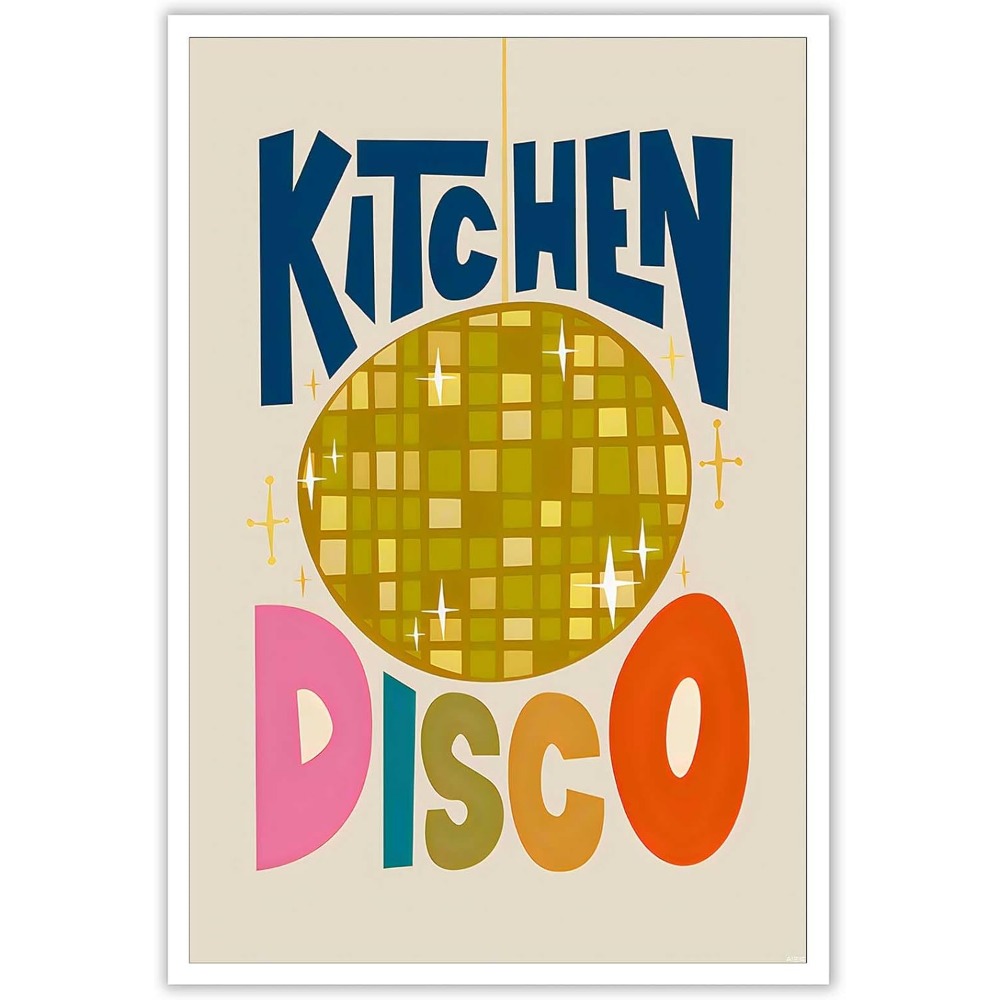 Trendy Disco Ball Canvas Funky - Temu
