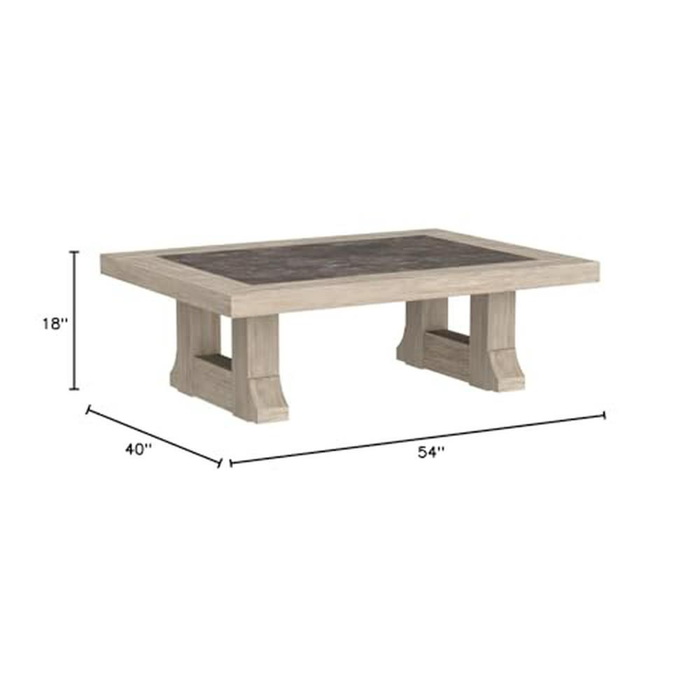 Hennington Rectangular Coffee Table 54"w X 40"d X 18"h Light - Temu