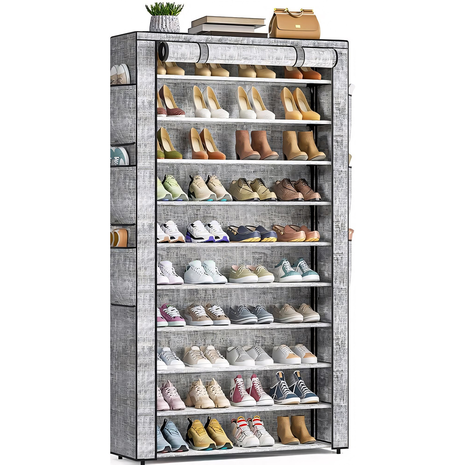 angled shoe rack sold on Temu United States