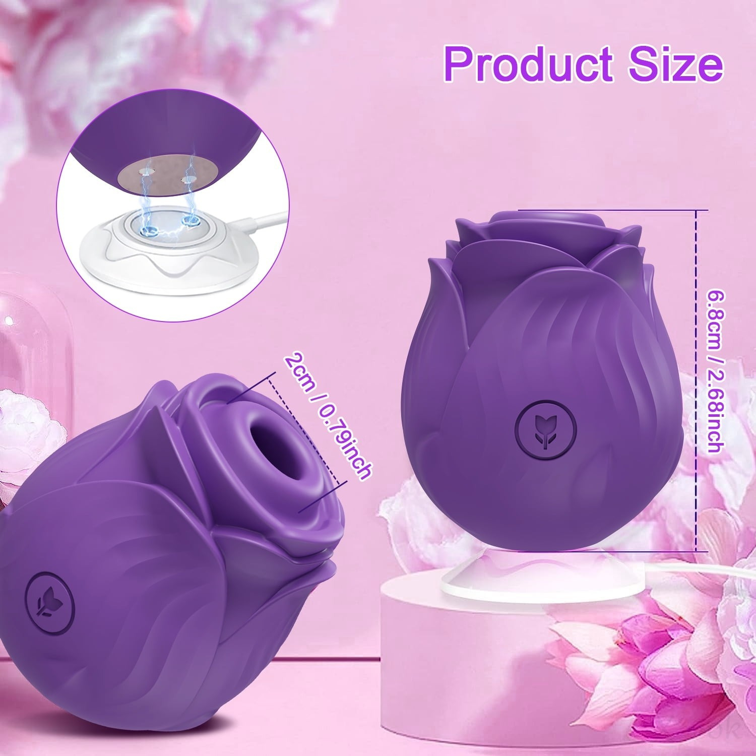 10 mode Rose Vibrator Rechargeable 300mah Battery Usb - Temu