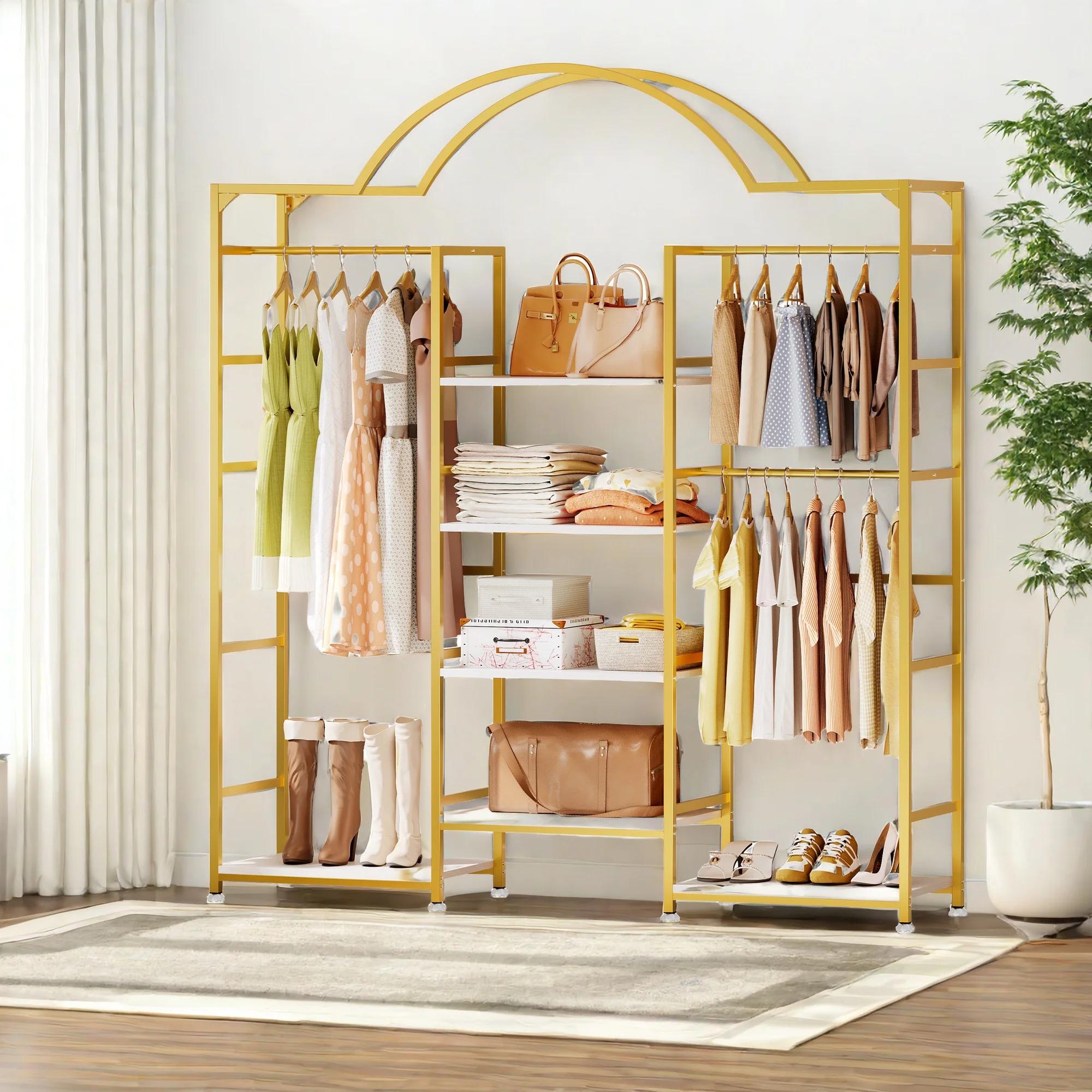 4 tier heavy duty garment rack clothes rack clothing storage - Temu