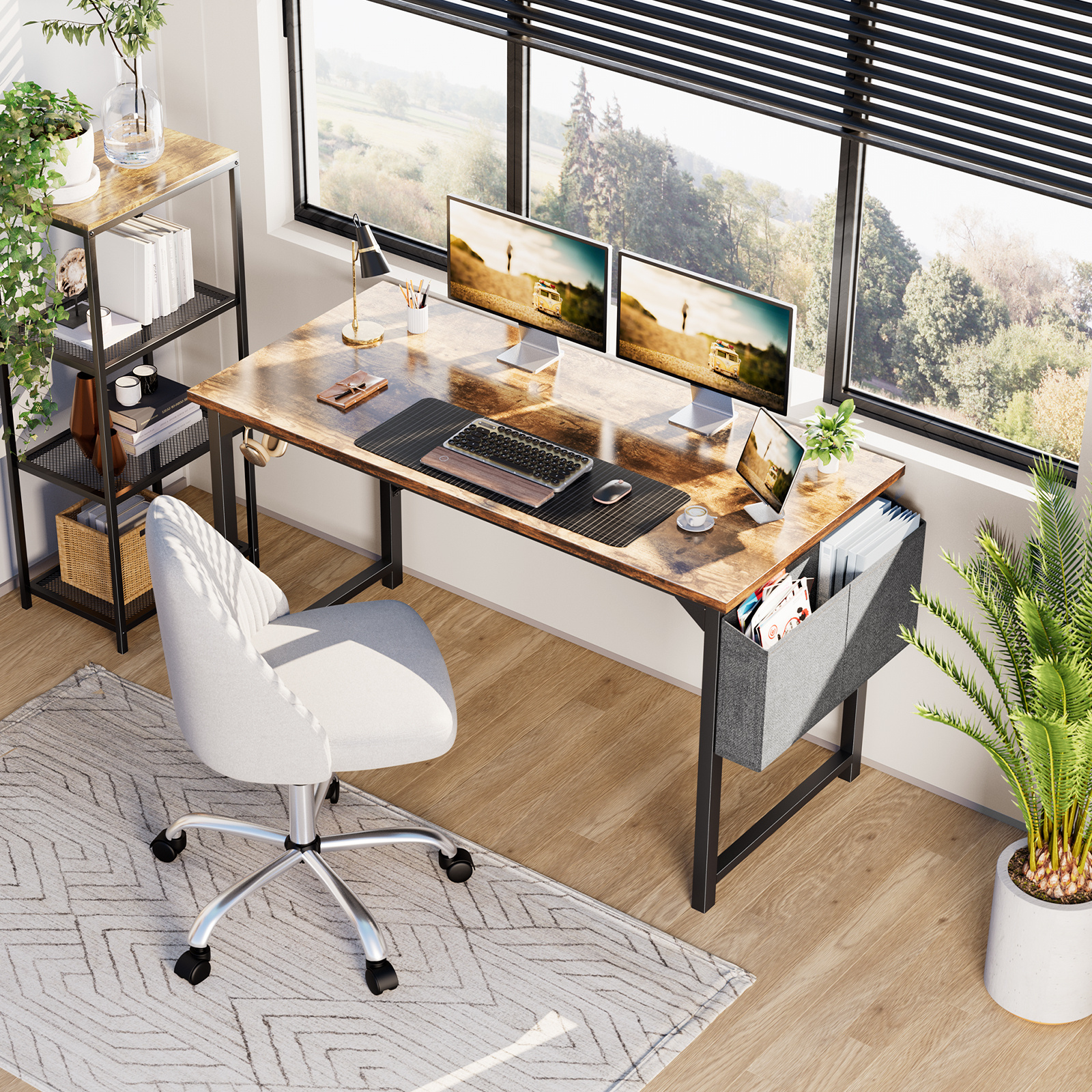 Computer Desk Home Office Desk Study Writing Student Table - Temu