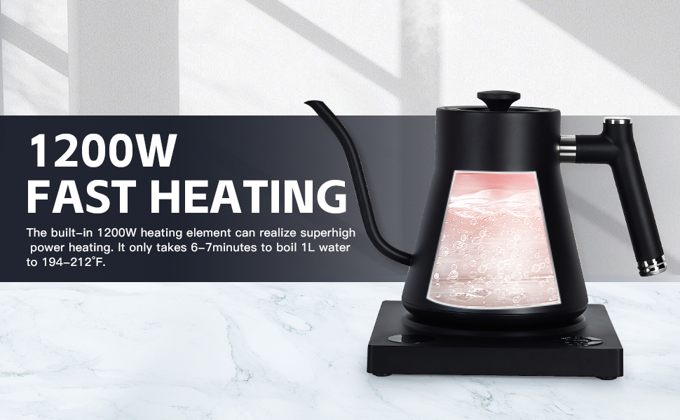 Gooseneck Electric Kettle Stainless Steel Inner Strix Switch - Temu