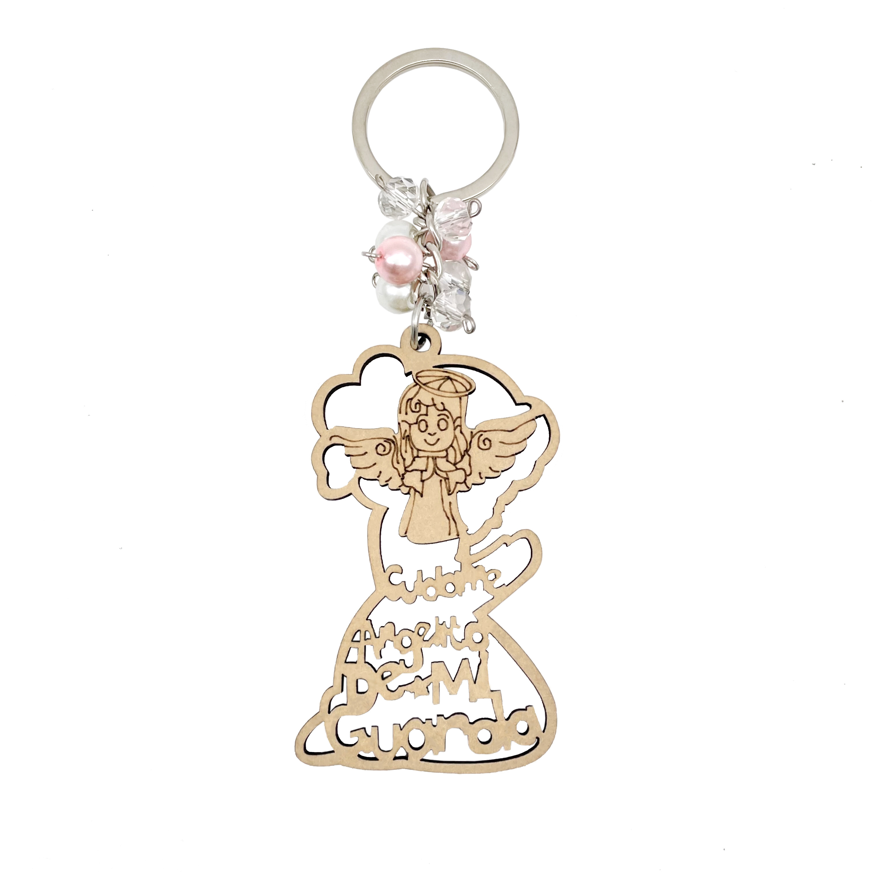 12 pzas Recuerdos Bautizo Llave Madera Ángel Guardián Niñas - Temu