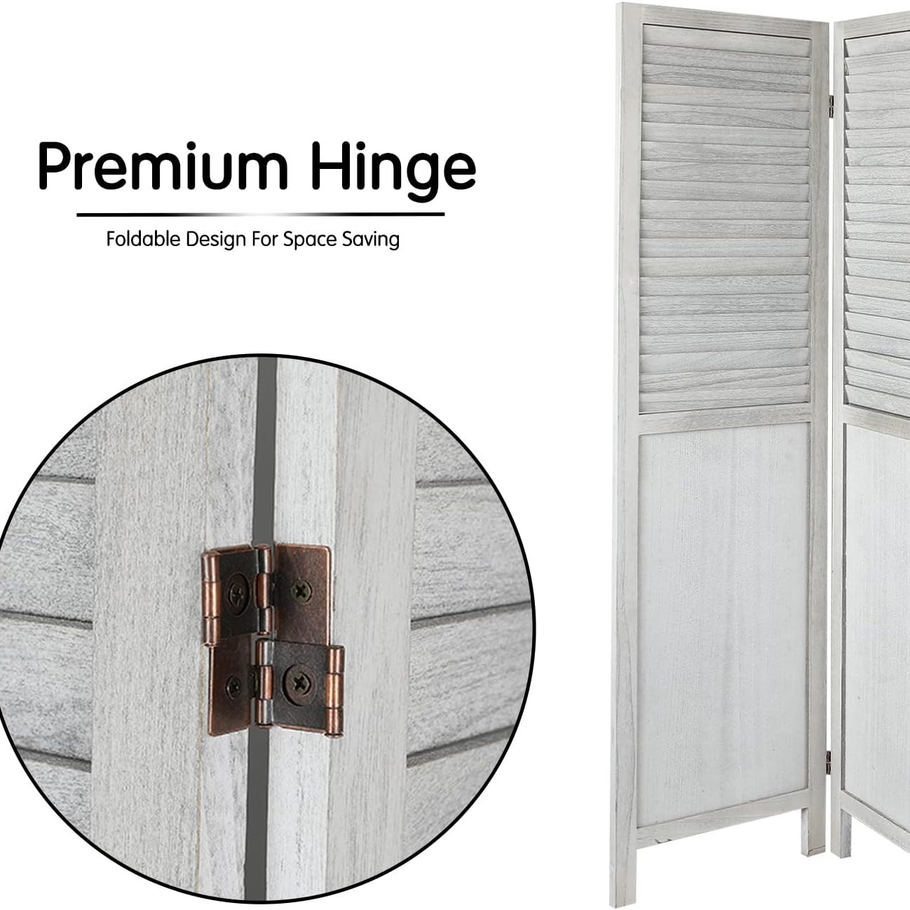 6 Panel Louver-design Room Divider, Room Divider Folding Privacy Screen ...