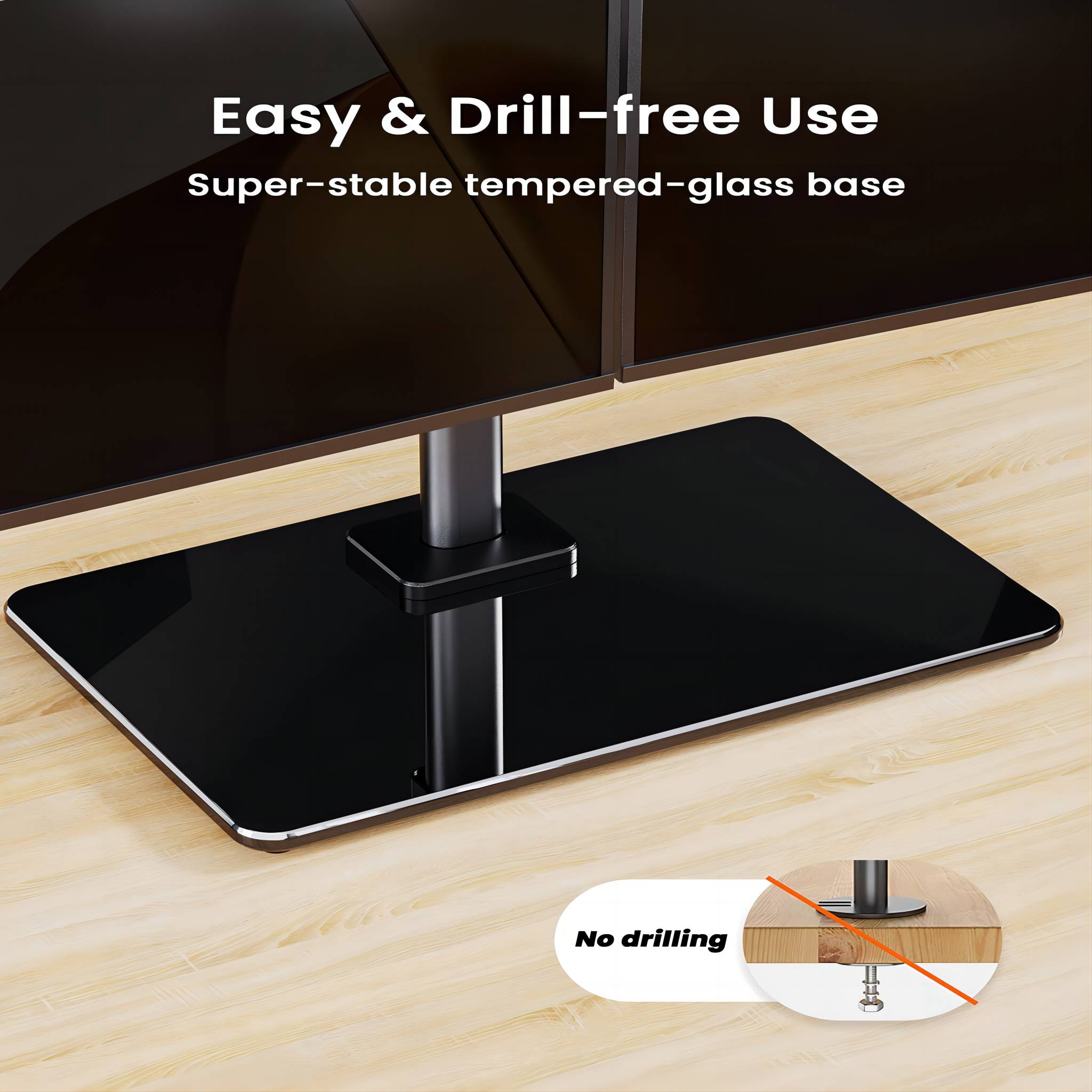 Freestanding Dual Monitor Stand Monitor Mounts 17 Computer - Temu