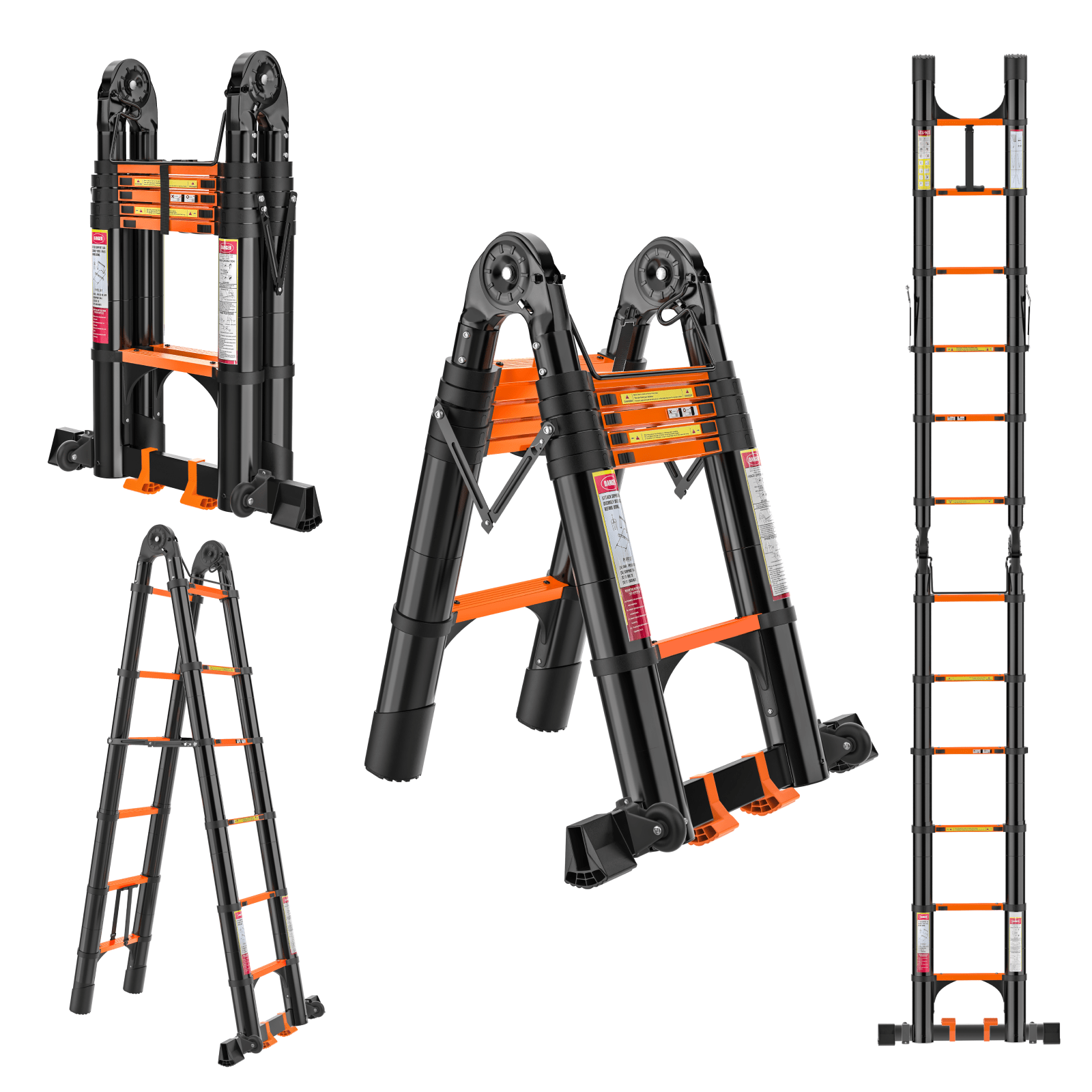 Telescoping Ladder Aluminum Lightweight Extension Ladder - Temu
