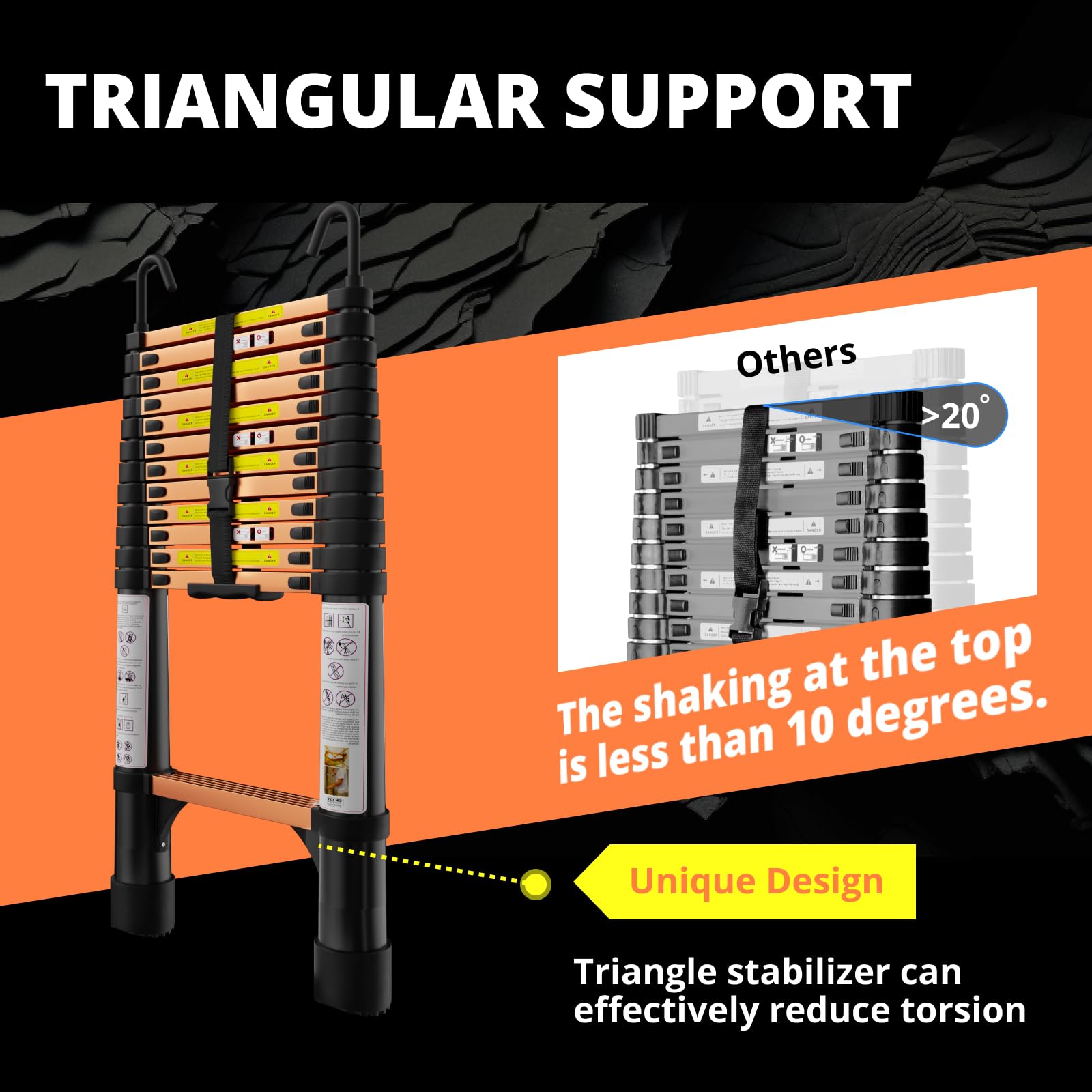 Telescoping Ladder Aluminum Lightweight Extension Ladder - Temu