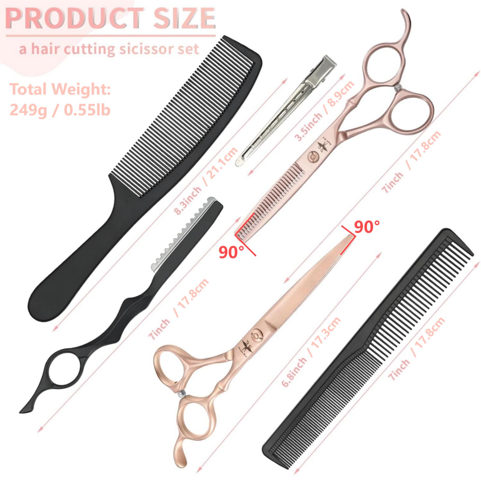 Hair Triming Scissors Kit Professional Barber Scissors - Temu