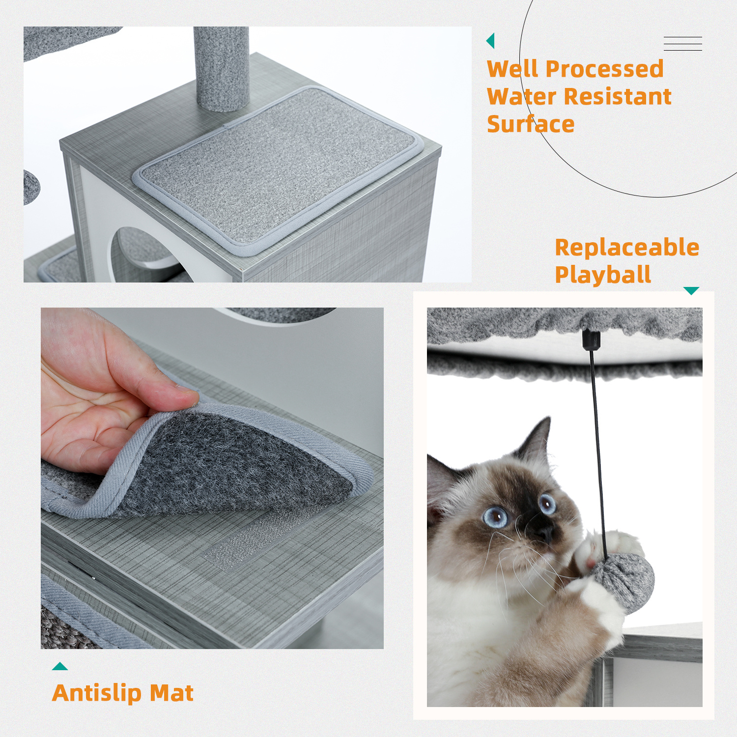 Wooden Cat Tree Indoor Modern Small Cat Climbing Frame Cat - Temu