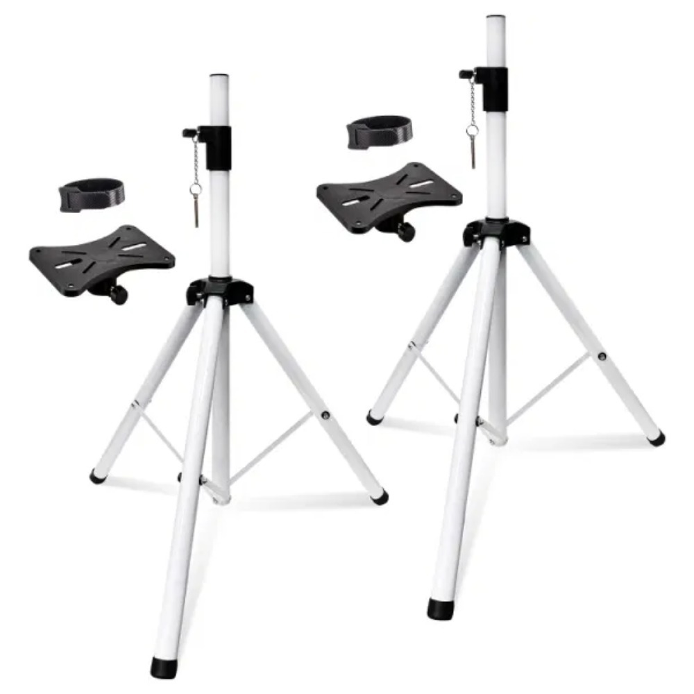 Speaker Stand Tripod Floor Tall Pair Adjustable Up To 72 Inch Dj Studio ...
