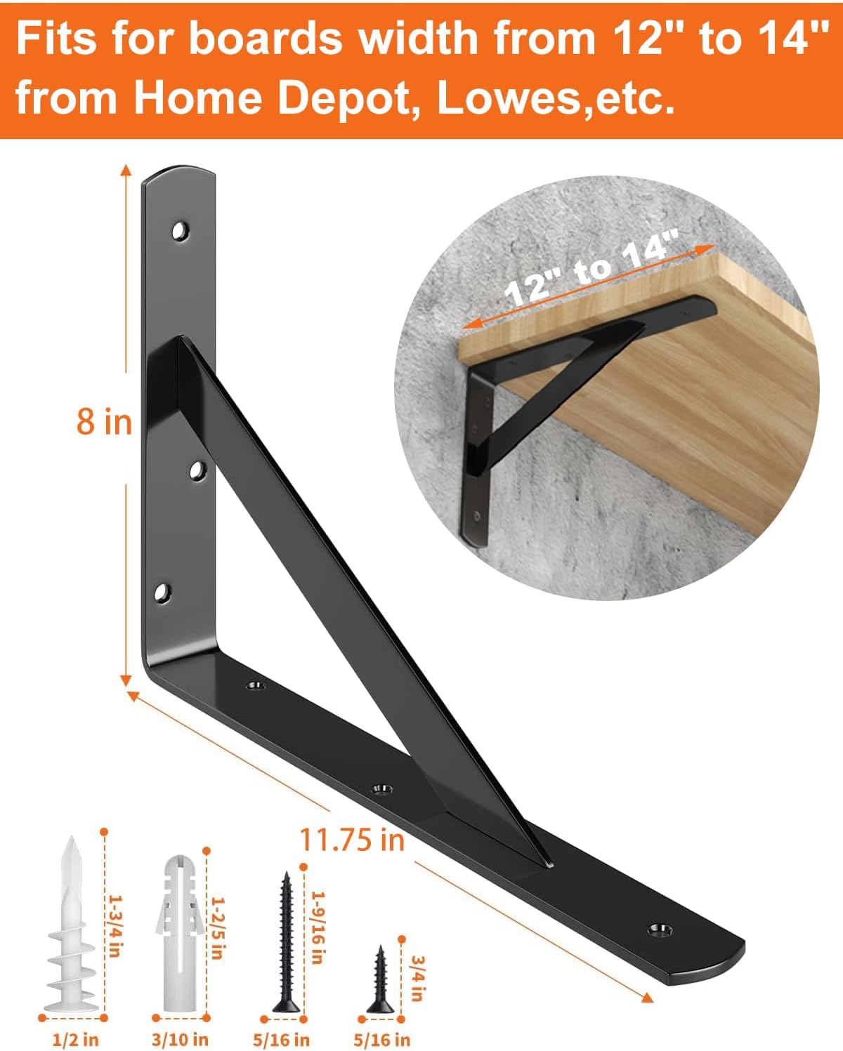 Heavy Duty Metal Shelf Bracket Wall Shelves Bracket Holders - Temu
