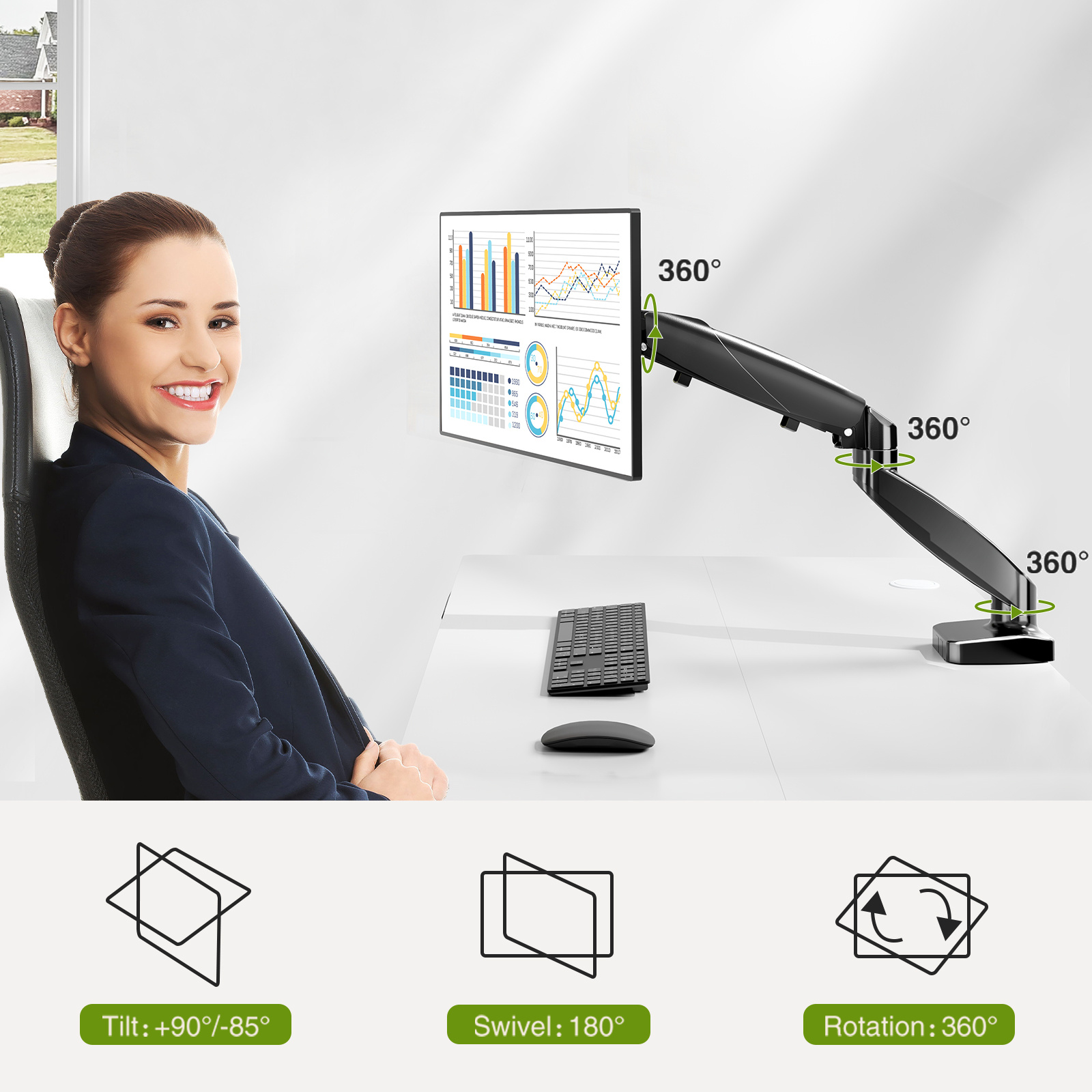 Sturdy Iron Single/duel Monitor Mount Ultra Wide 15 Screen - Temu