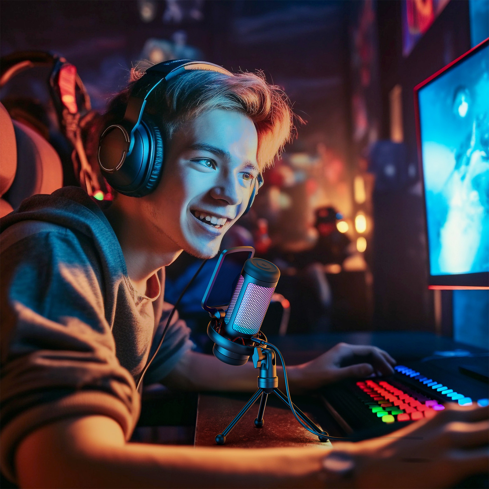 Usb Microphone Pc Computer Cardioid Condenser Mic - Temu