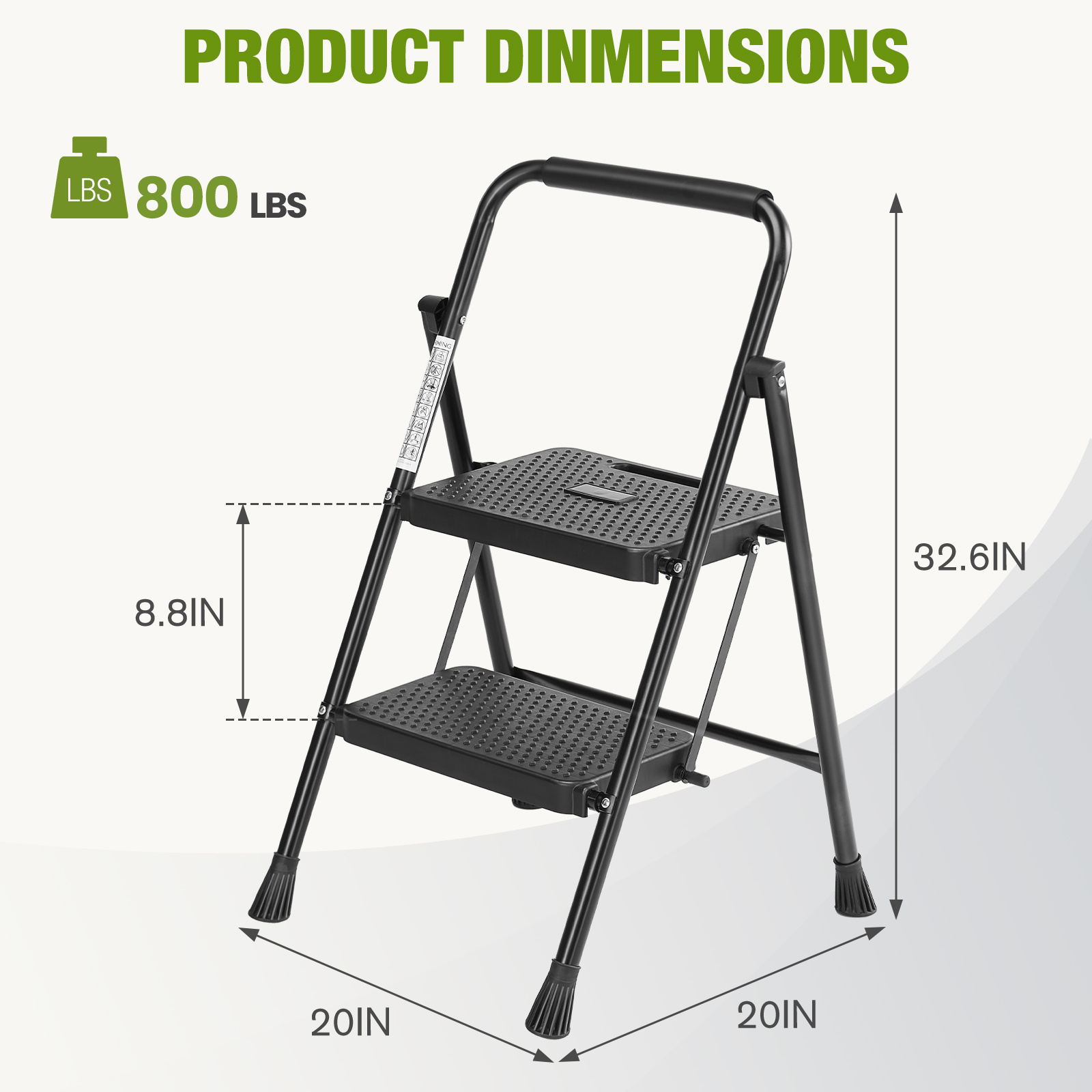 2/3 step Ladder Folding Step Stool Wide Anti slip Pedal - Temu