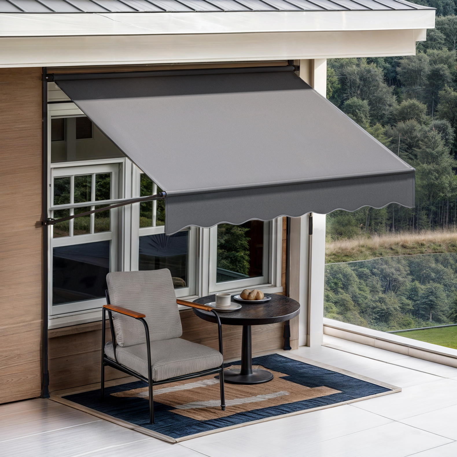 Retractable Patio Awning Sun Shade 6.5' X 4' Canopy - Temu