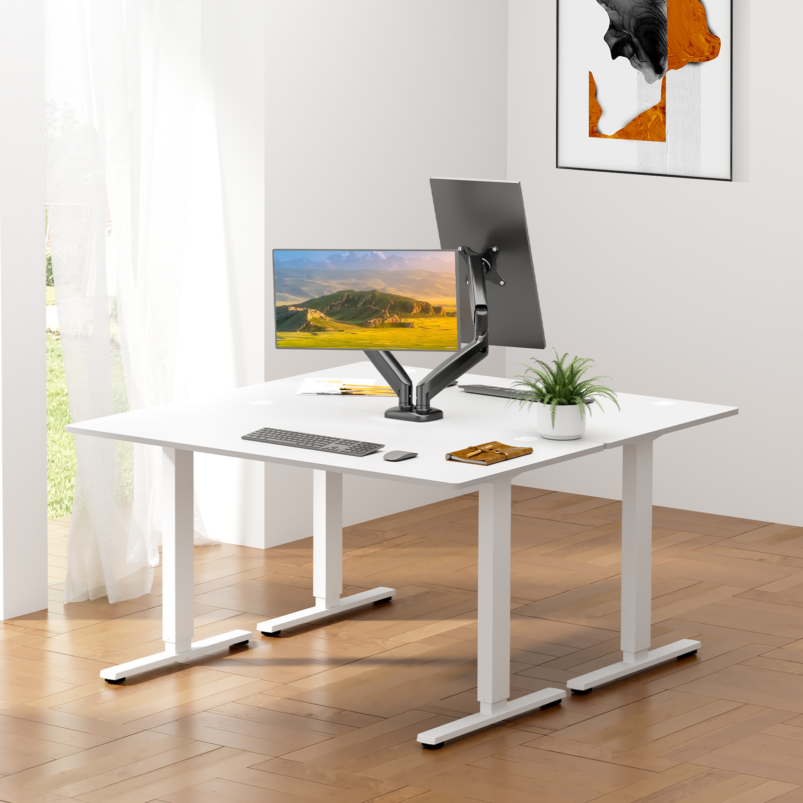 Sturdy Iron Single/duel Monitor Mount Ultra Wide 15 Screen - Temu