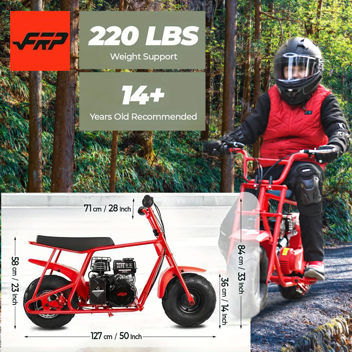 Frp Gmb100 Mini Bike 4 stroke Mini Bikes Adults Gas - Temu