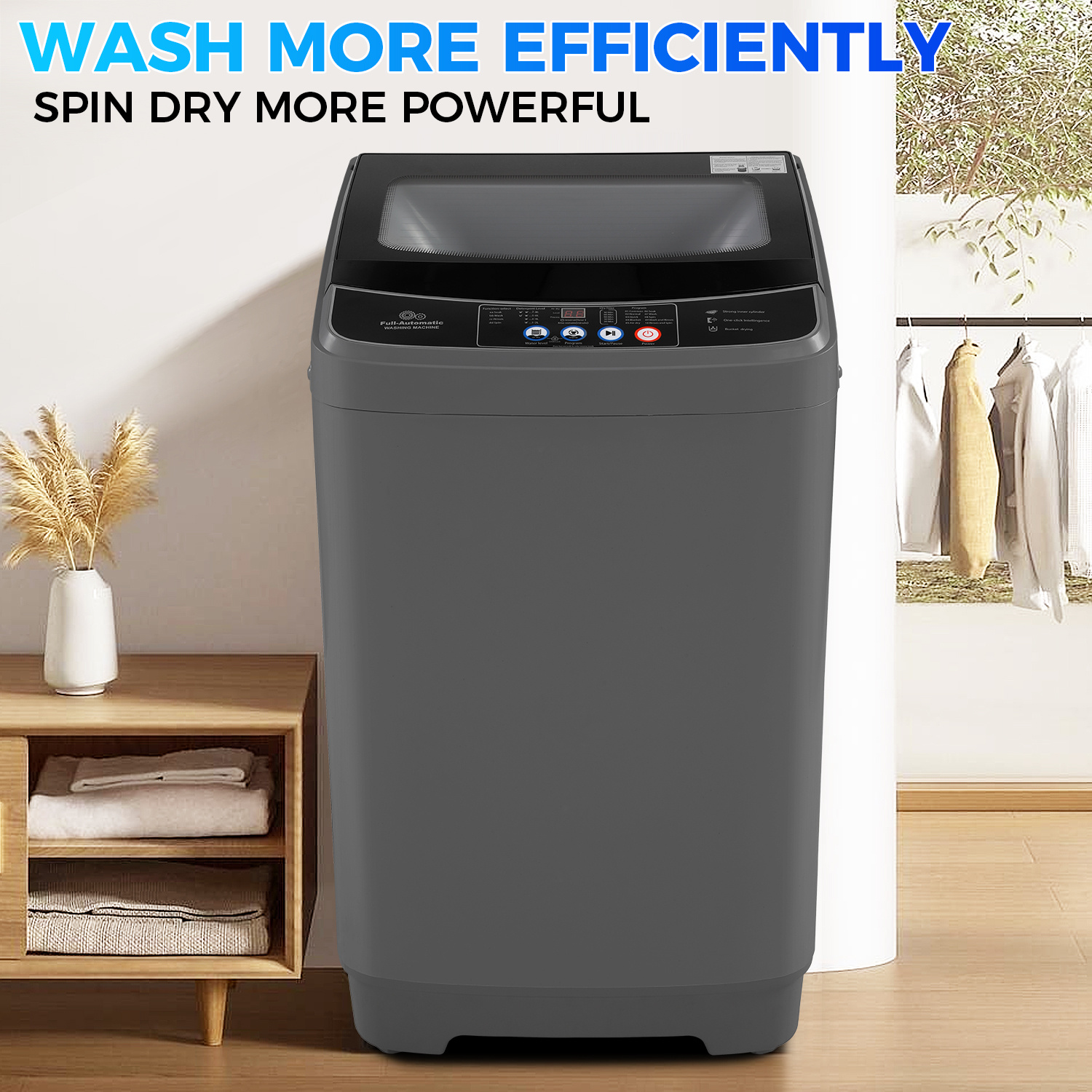 17.8lbs Portable Washer 10 Wash Programs 8 Water Levels - Temu
