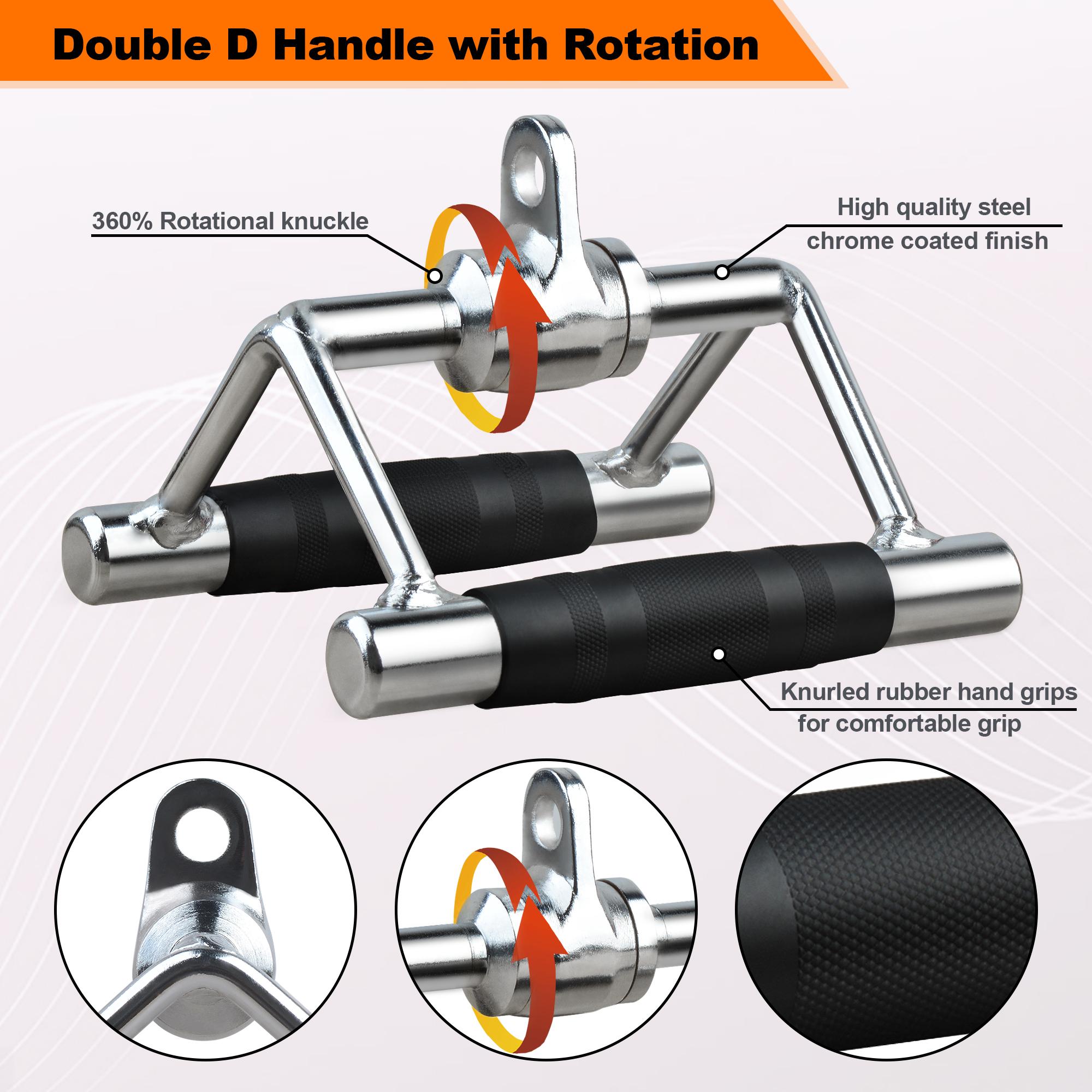 Double D Handle Cable Attachment For Gym,ankle Straps For Cable ...
