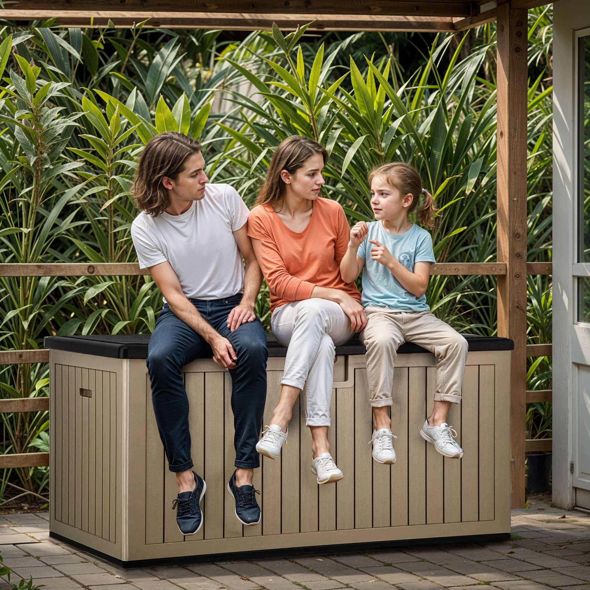 230 Gallon Large Outdoor Storage Deck Box Waterproof - Temu