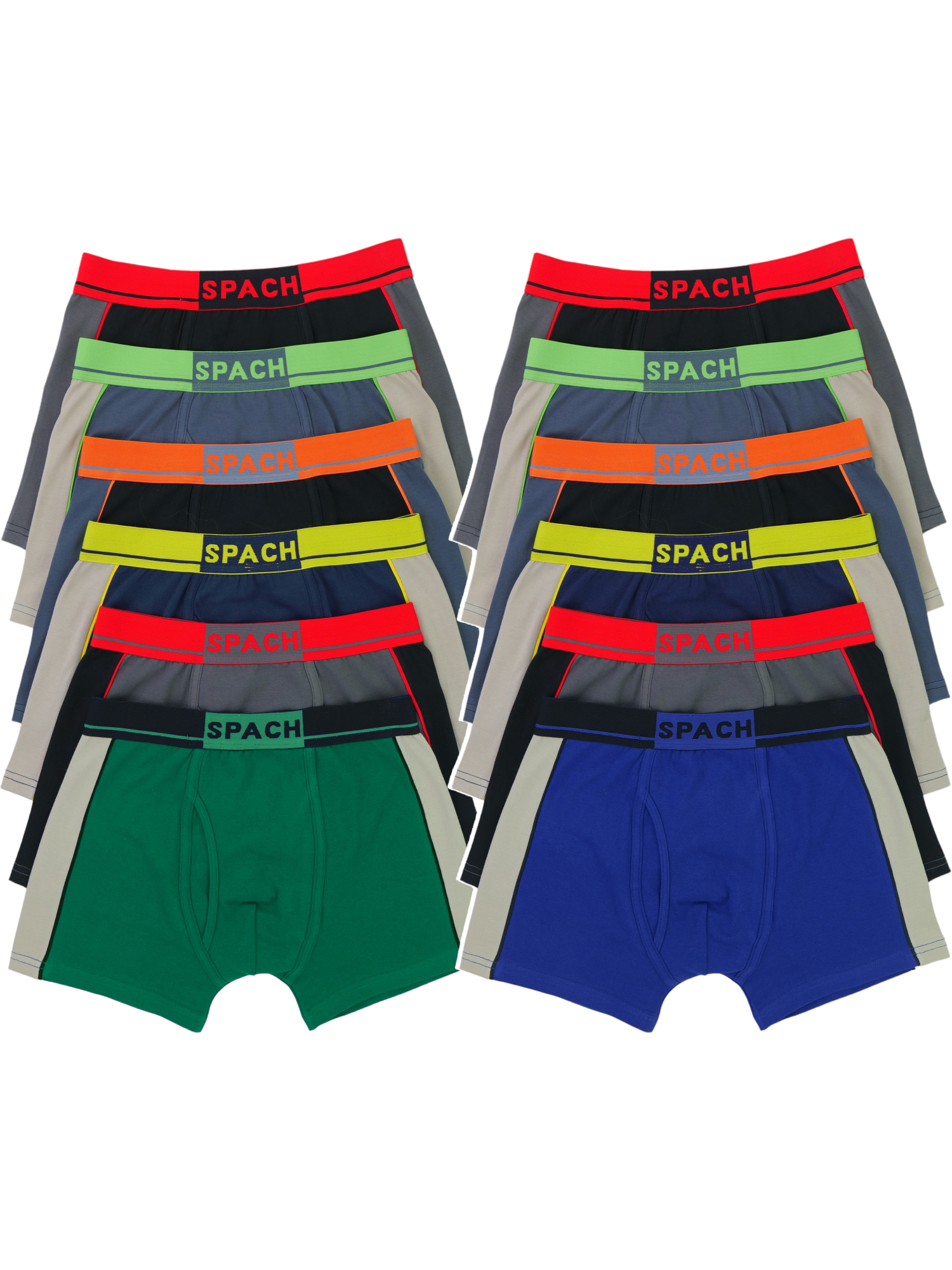 Men's Multi Randomly Assorted Boxer Brief Shorts W/neon - Temu
