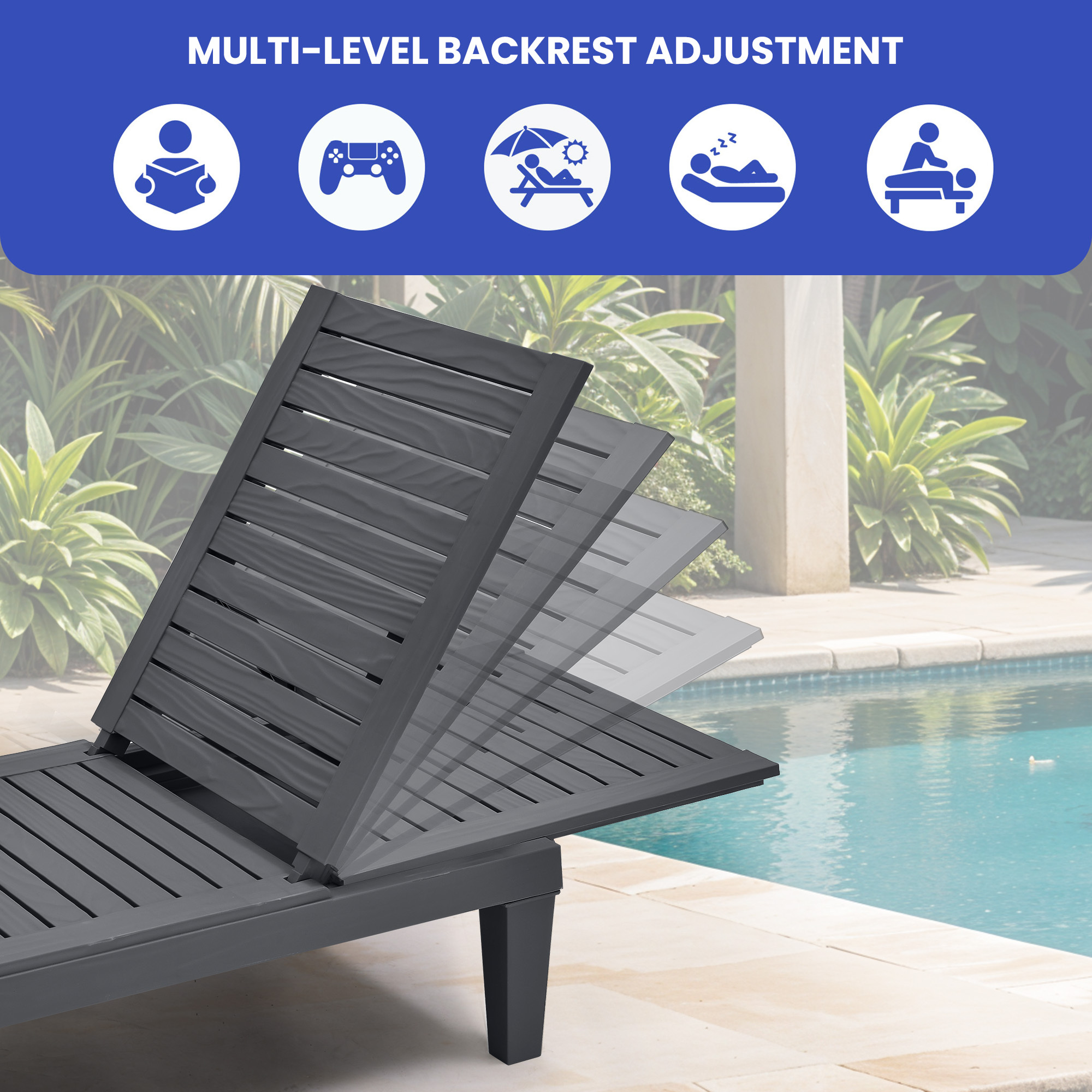 Waterproof Chaise Lounge Chair Adjustable - Temu