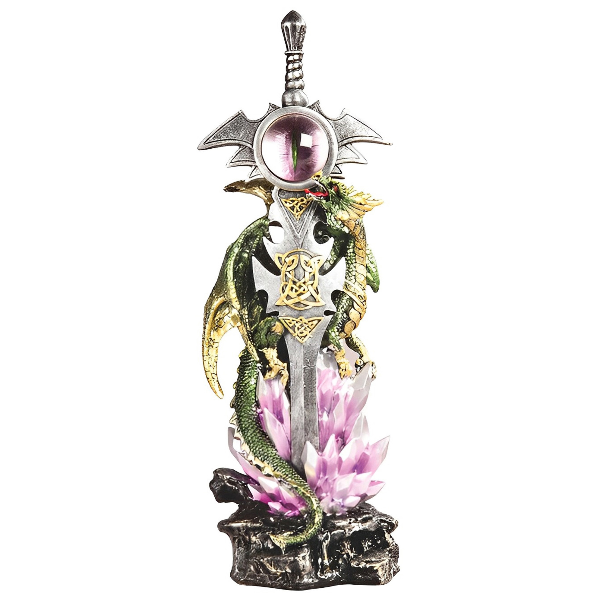 13"h Dragon Sword Figurine Statue Home/room Decor - Temu