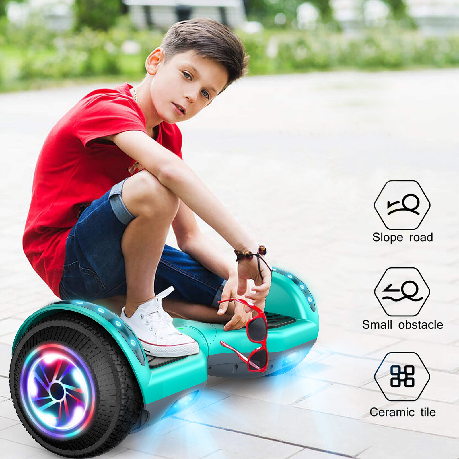 Hoverboard road Terrain Flash Wheel Self Balancing - Temu