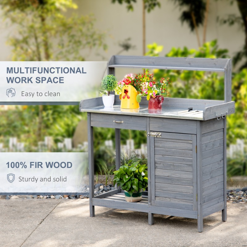 Outdoor Potting Bench Table Garden Work Station - Temu