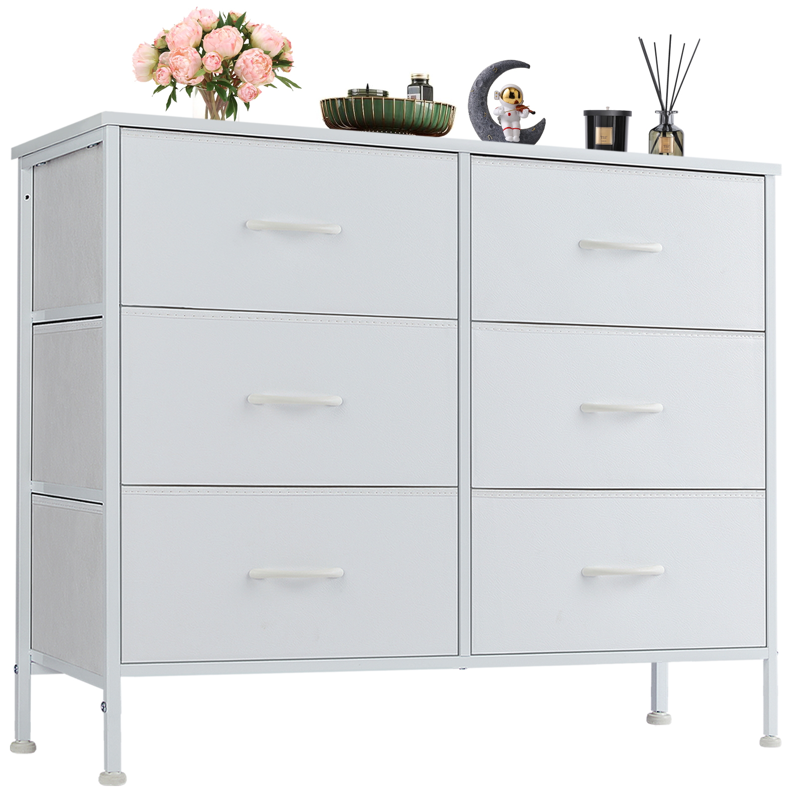 6 Fabric Drawers Dresser Storage Chest Organizer Units Bins - Temu