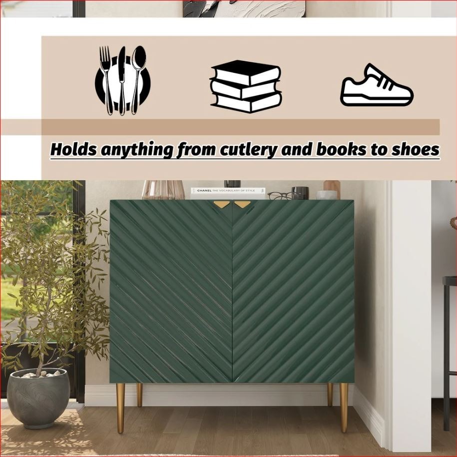 2 door Storage Buffet Sideboard Adjustable Shelf - Temu