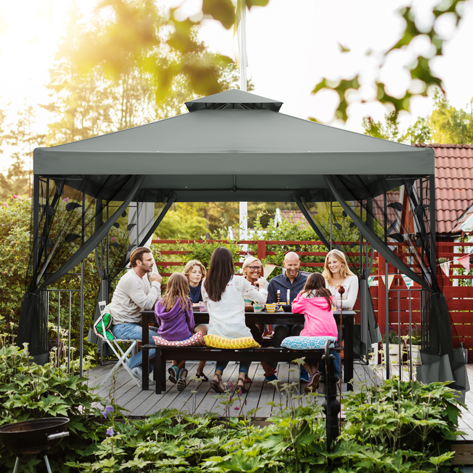 10x10 Patio Gazebo Heavy Duty Gazebo Outdoor Awning - Temu