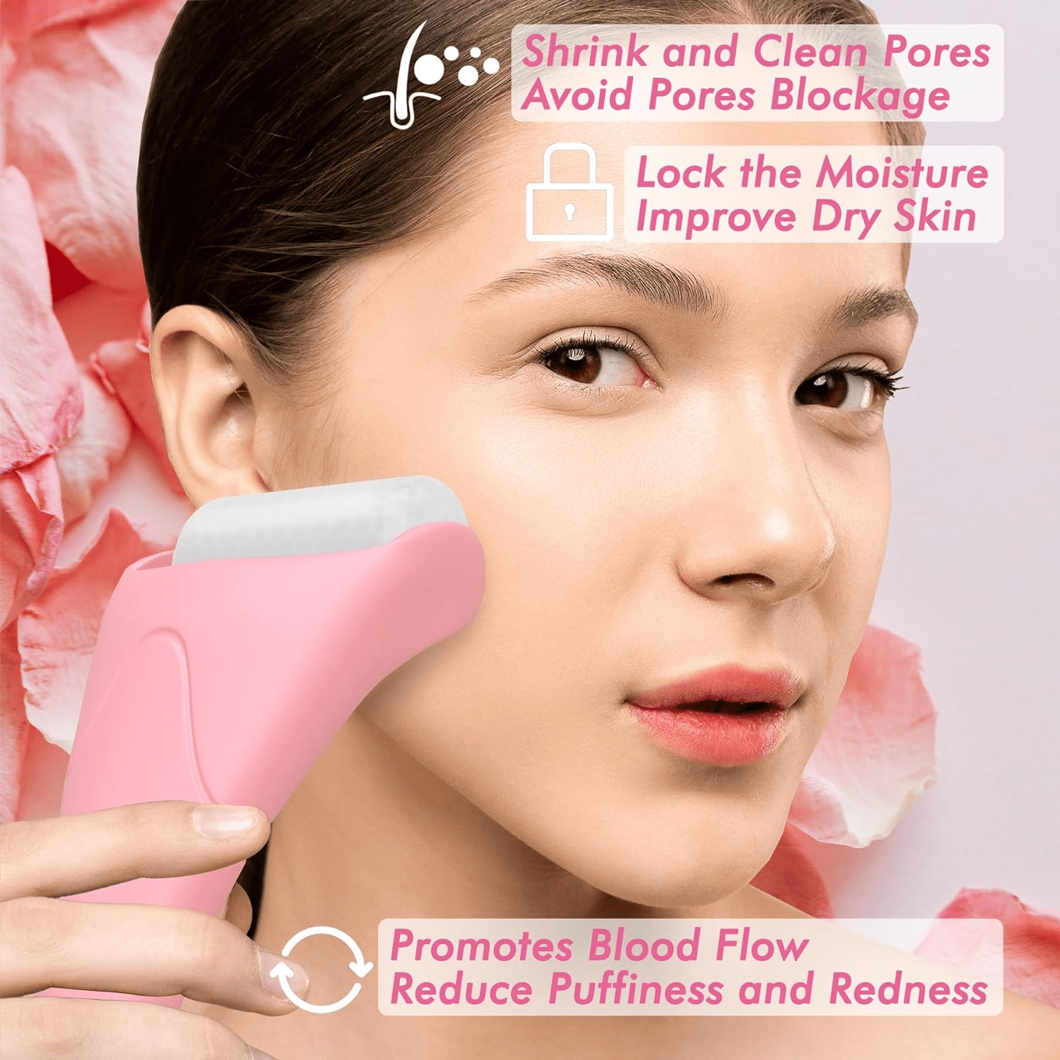 Rodillo Hielo Cara Herramientas Faciales Gua Sha - Temu