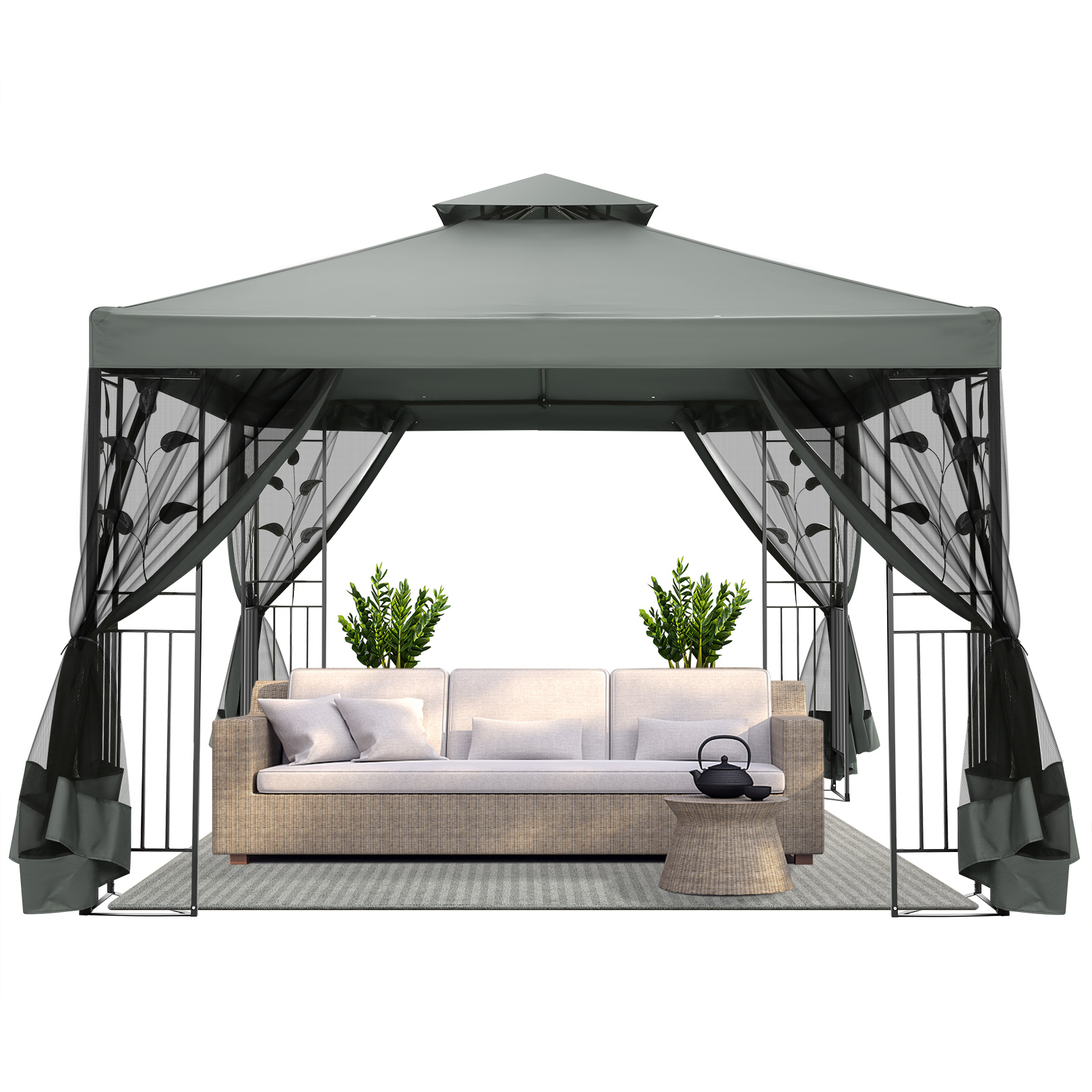 10x10 Patio Gazebo Heavy Duty Gazebo Outdoor Awning - Temu
