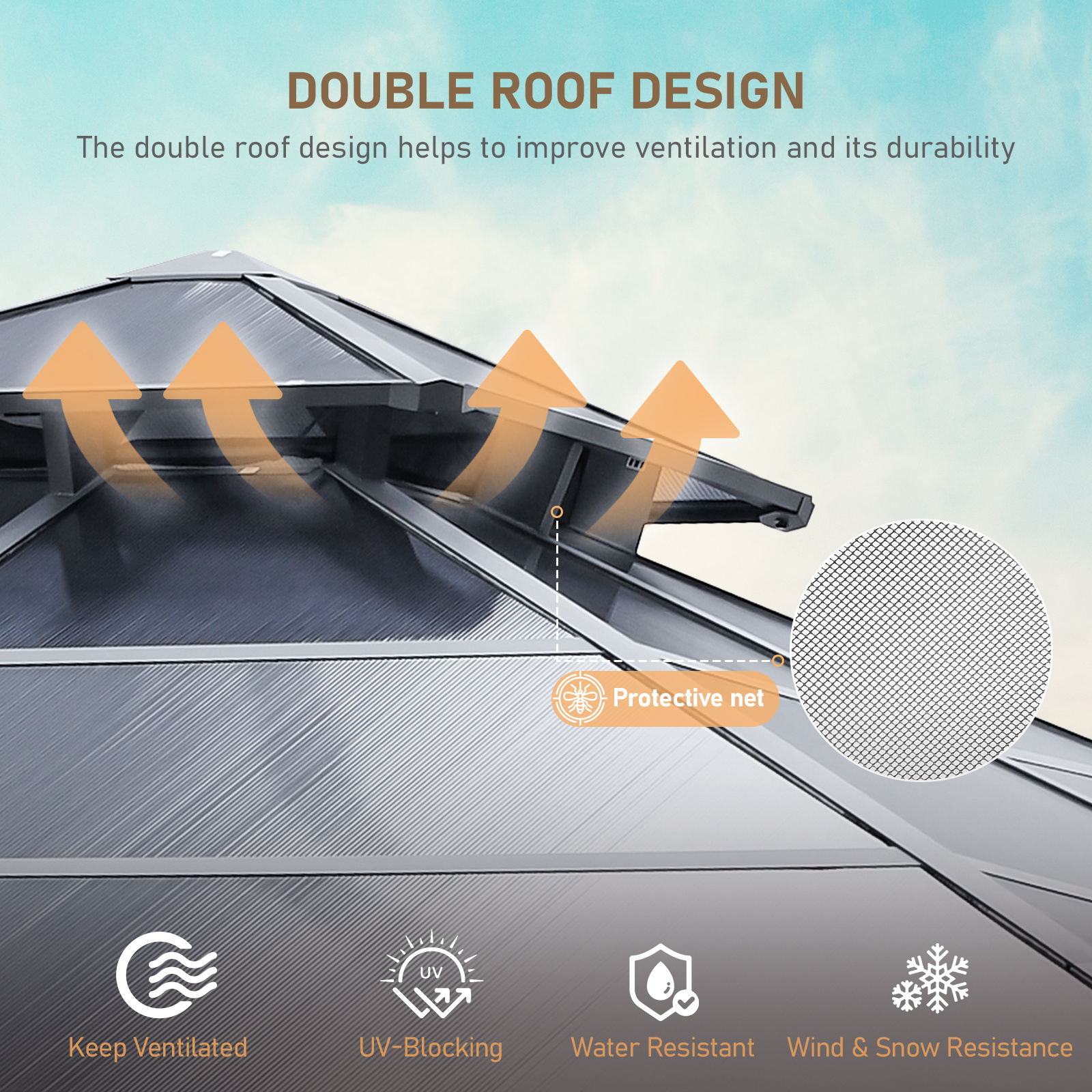 10x12 Gazebo heavy Duty Gazebos outdoor Canopy - Temu