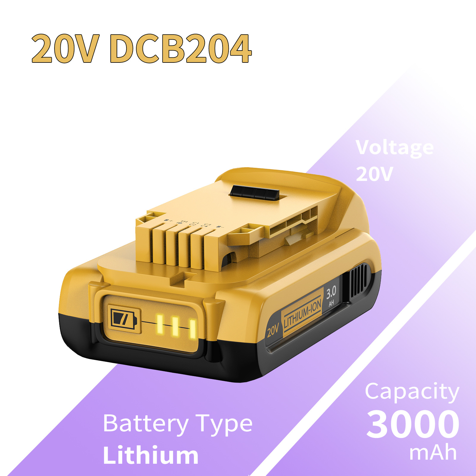 20v Max Lithium Ion Battery Dcb203 20v 3ah Battery - Temu