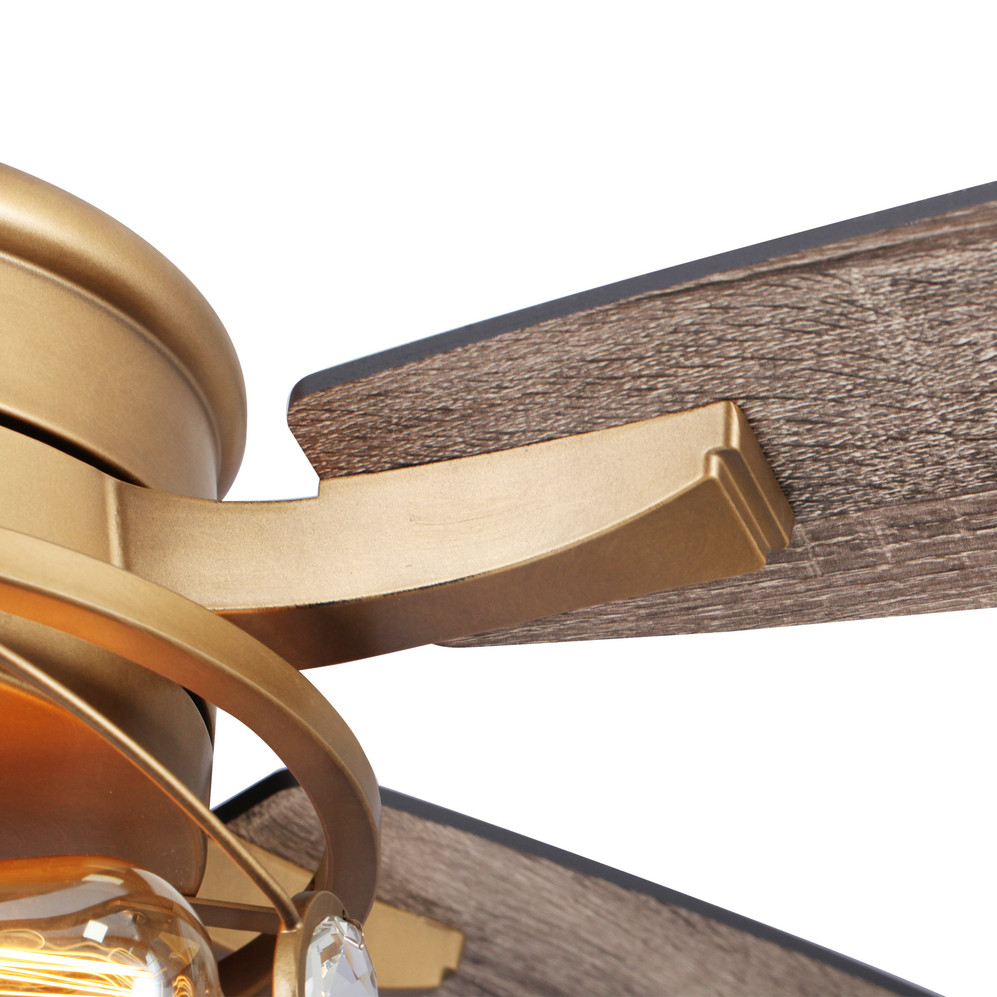 Indoor 5 blade Copper Ceiling Fan Remote Control Light Kit - Temu