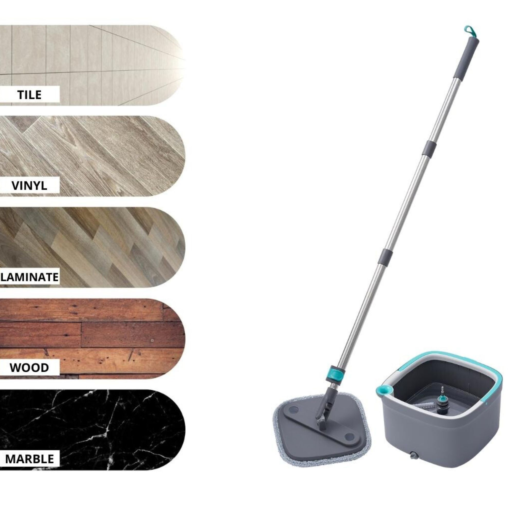 Swivel Spin Mop System Easy Use 360 Swivel Mop Clean Dirty - Temu