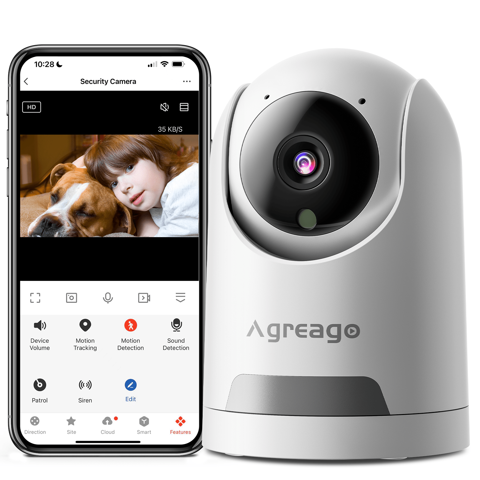 Security Camera Indoor 2.5k 4mp Hd Pan/tilt Cam Motion - Temu