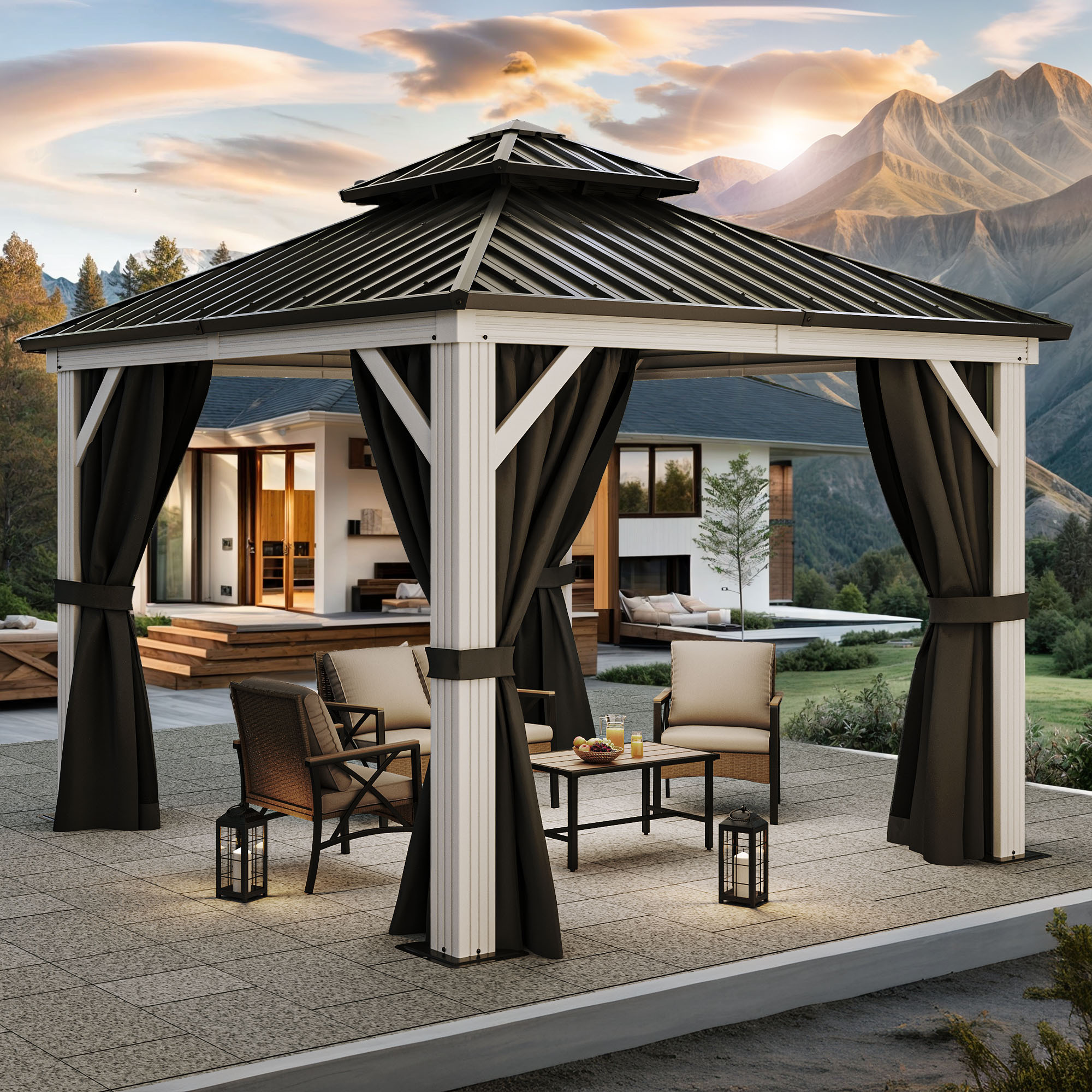 Carpa Acero Galvanizado 10x10 Pies Techo Hierro - Temu