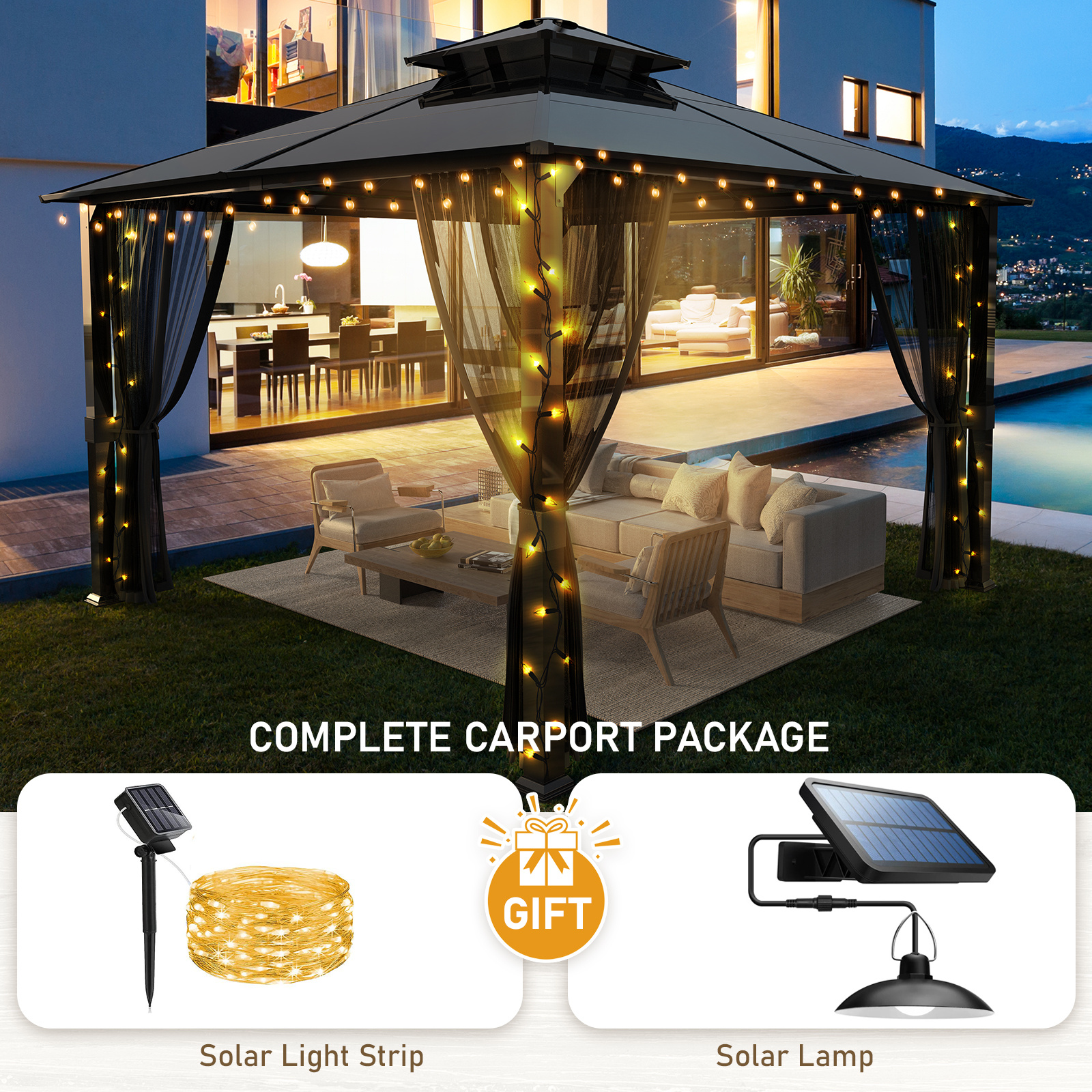 12x12 Gazebo heavy Duty Gazebos outdoor Canopy - Temu