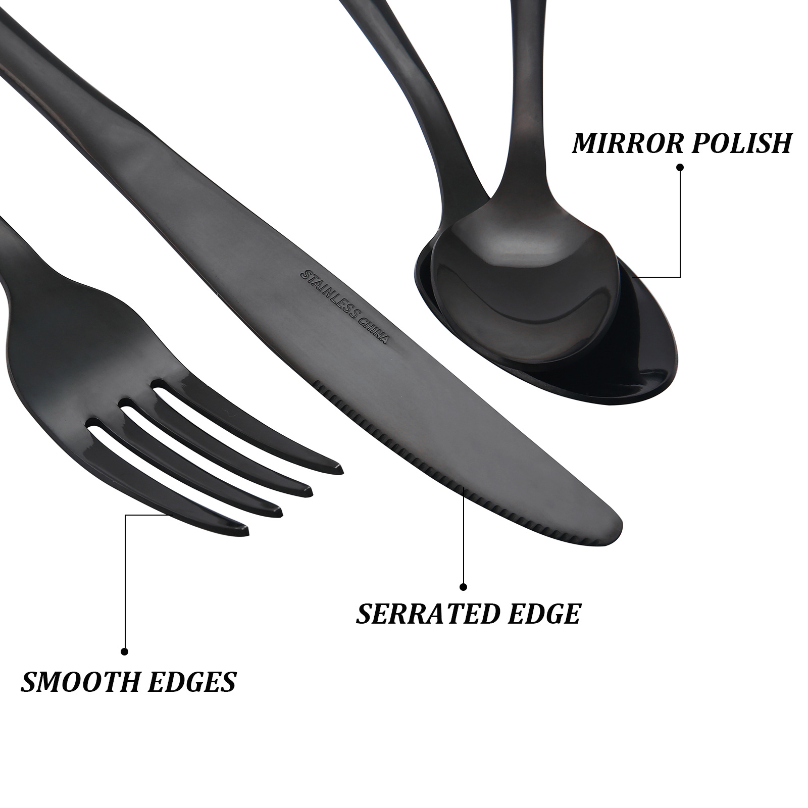 Silverware Set Stainless Steel Flatware Set Service 6 - Temu