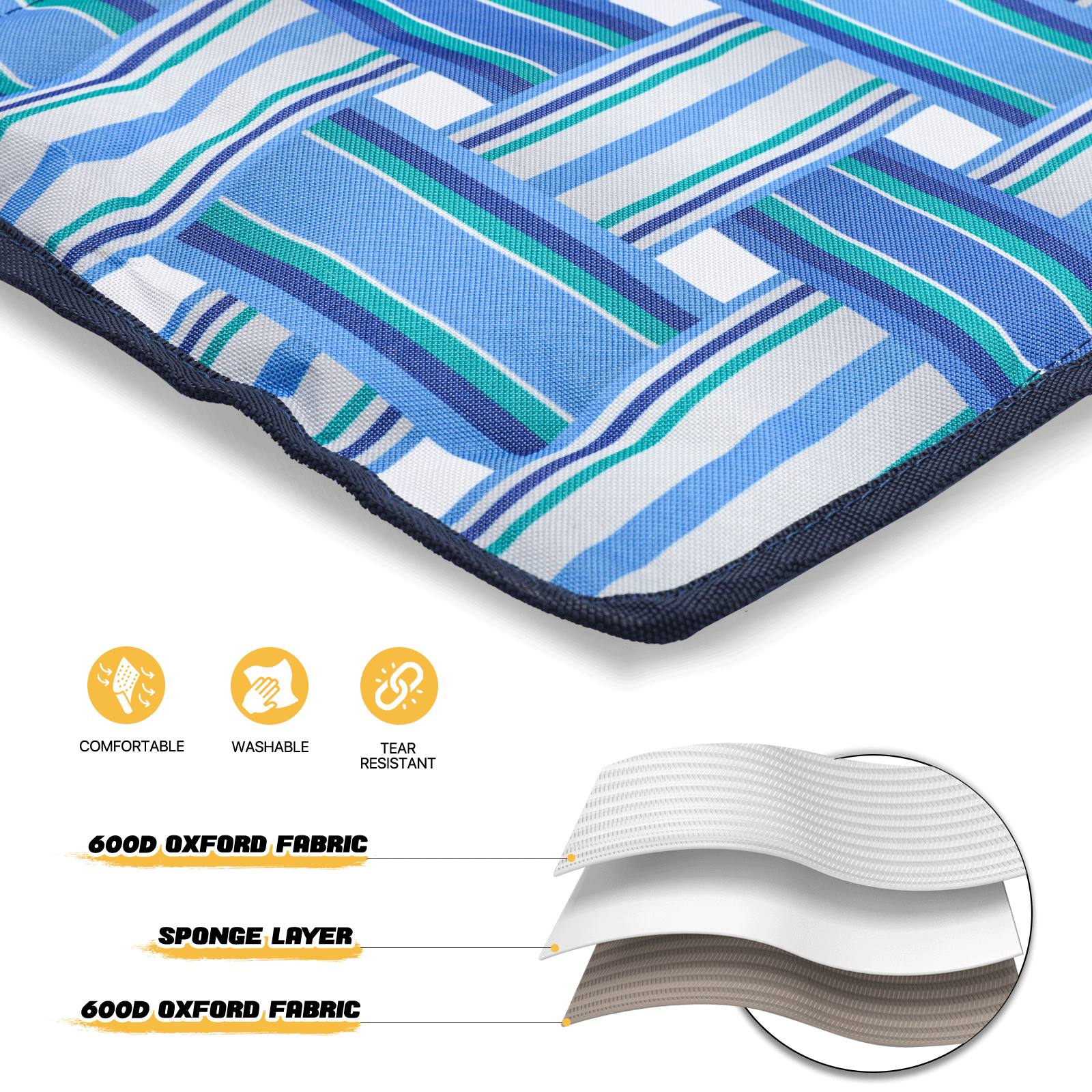 Folding Beach Chair Chaise Lounge Mat Portable - Temu